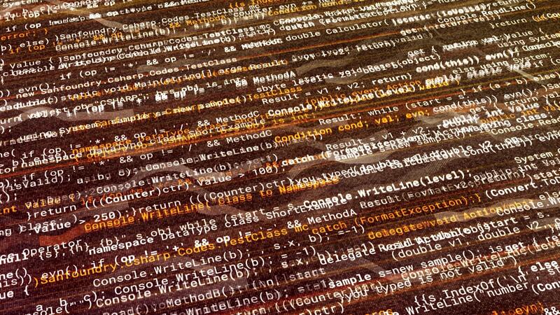 Horizontal Lines With Automatically Written Computer Code By The Artificial Intelligence