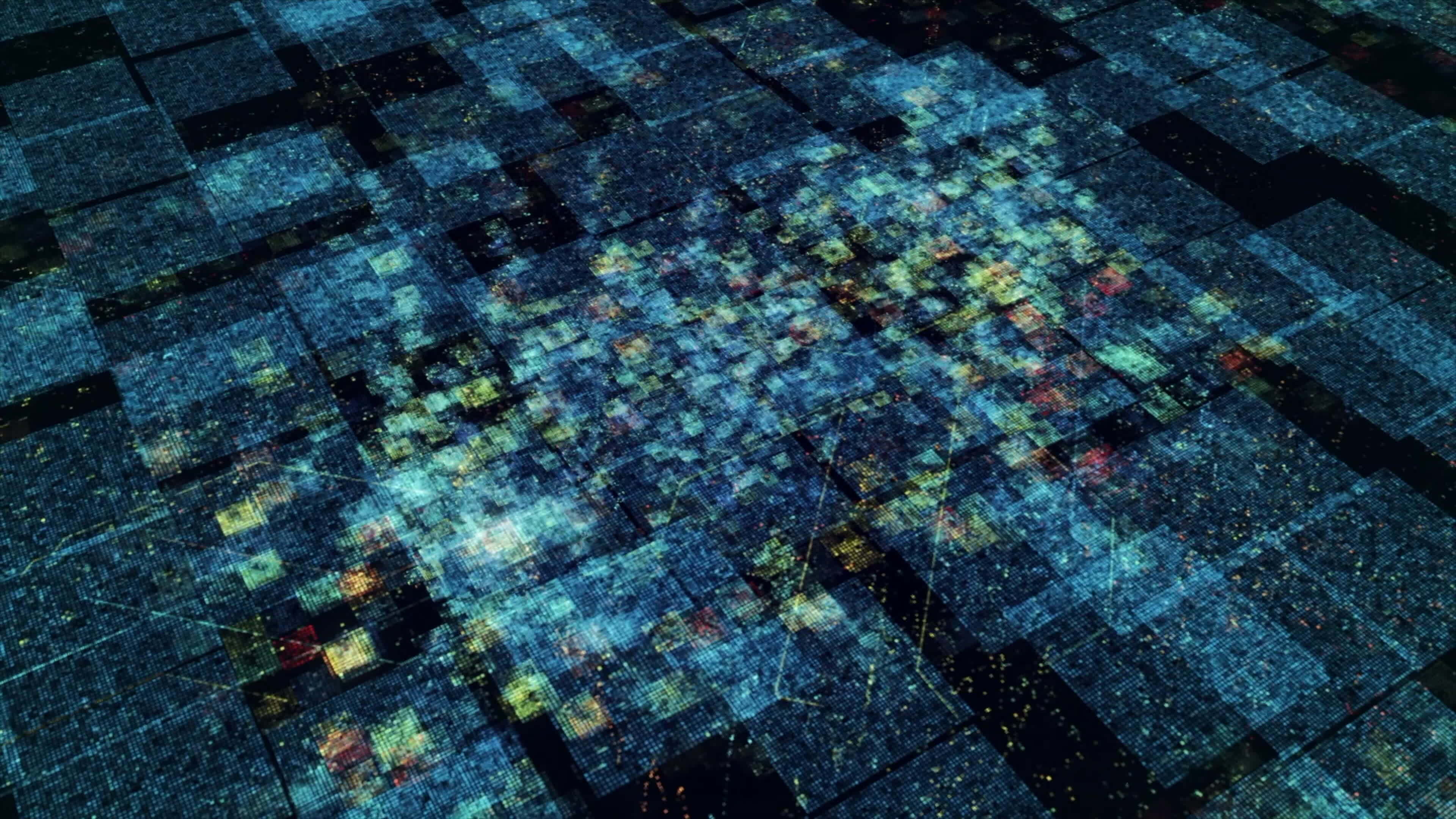 Computer science and internet concept. Animation. Blue circuit board ...