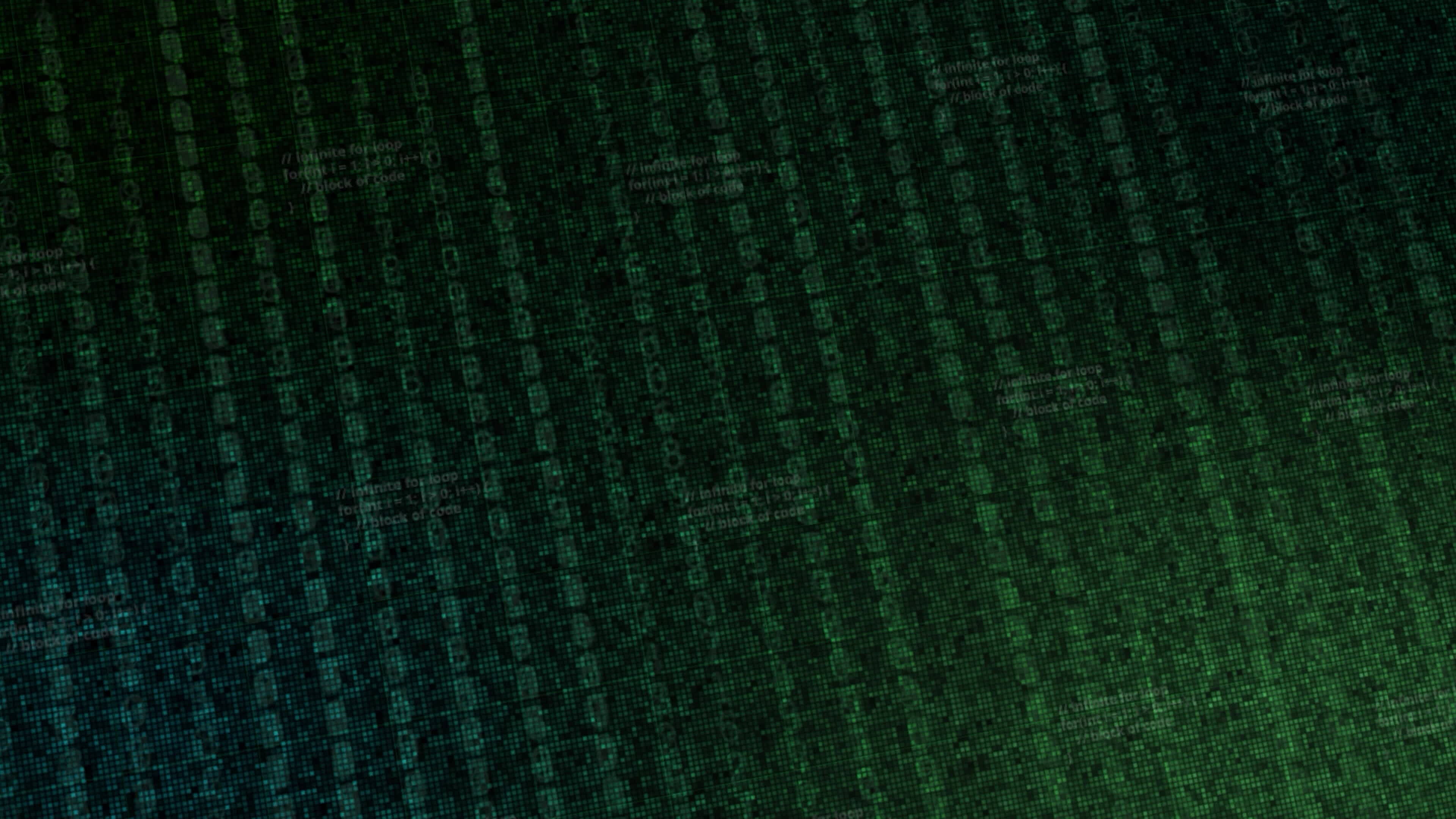 Binary Numbers Inside Computer Code Motion Hacker Background With Noise And Binary Numbers