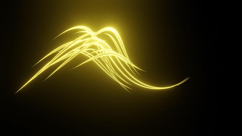 Chaotic Waving Motion Of Bright Transforming Glowing Lines Seamless Loop Design Bending And
