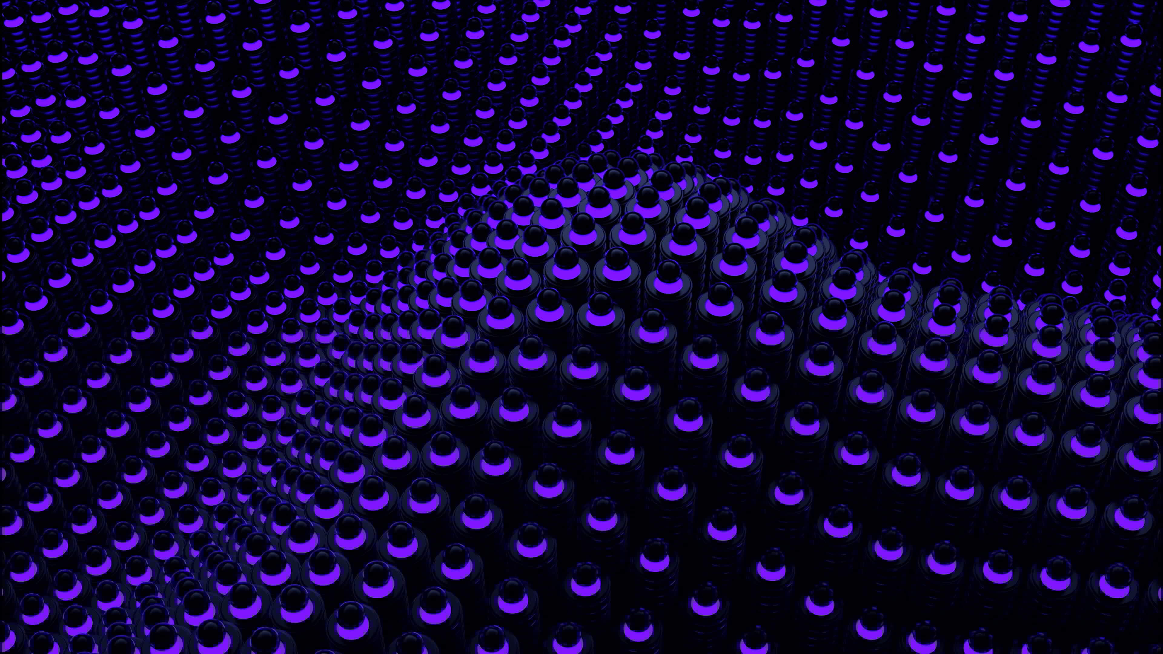 Abstract Digital Particle Waves On A Black Background Seamless Loop Design Visualization Of
