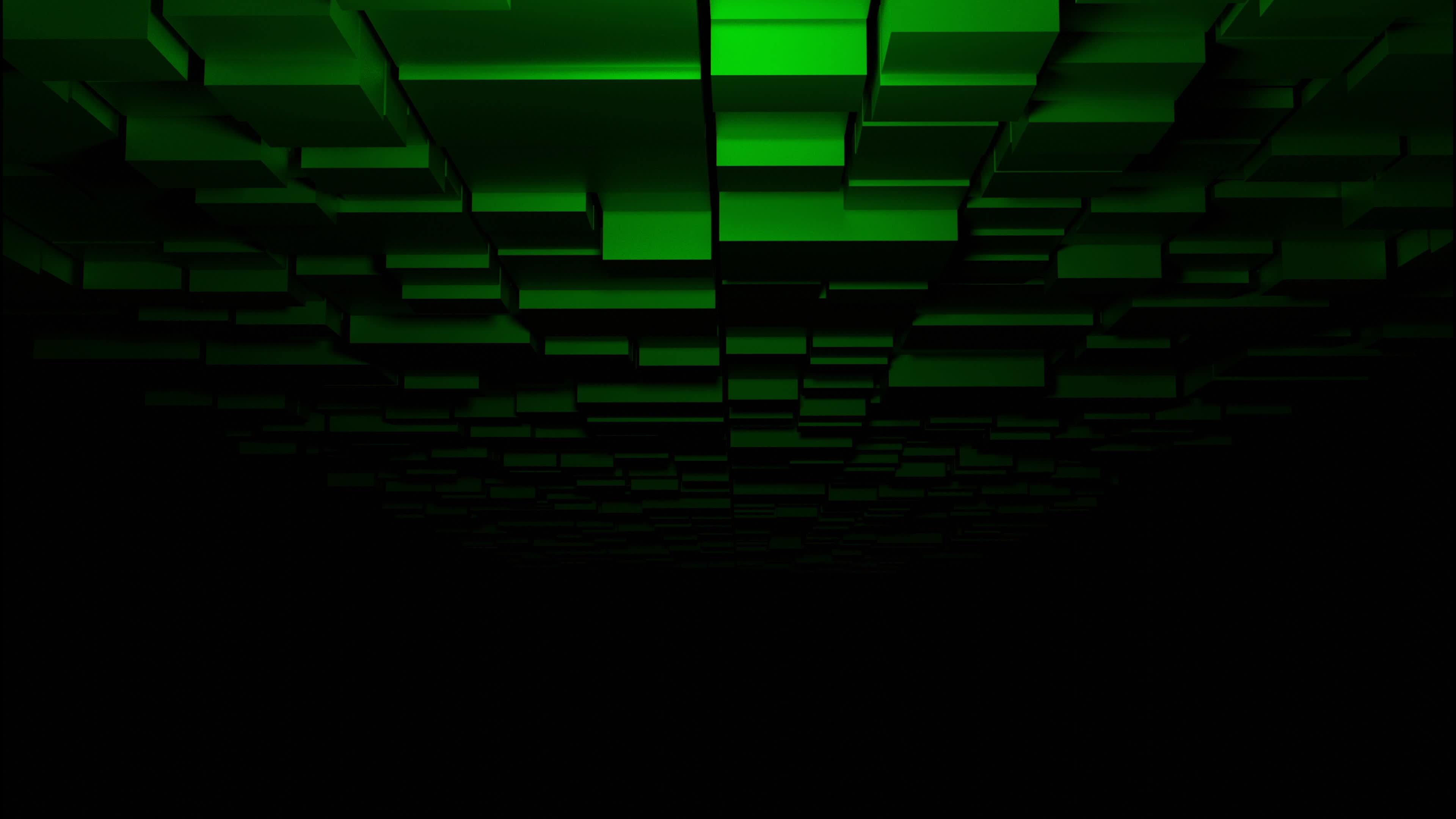 Digital cube abstract background, seamless loop. Design. Flying under ...