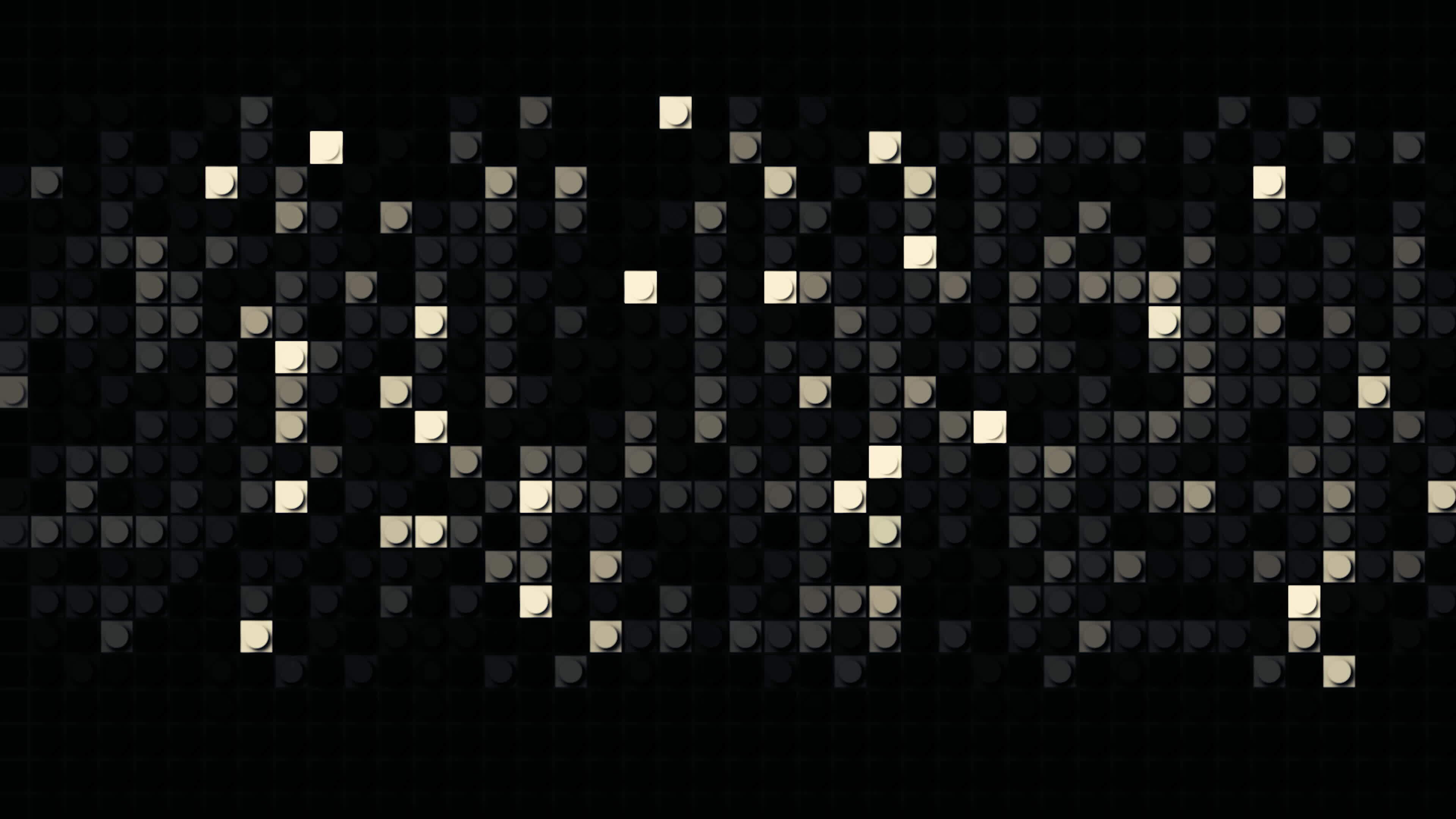 Abstract Monochrome Shimmering Mosaic Background Seamless Loop Motion Black And White