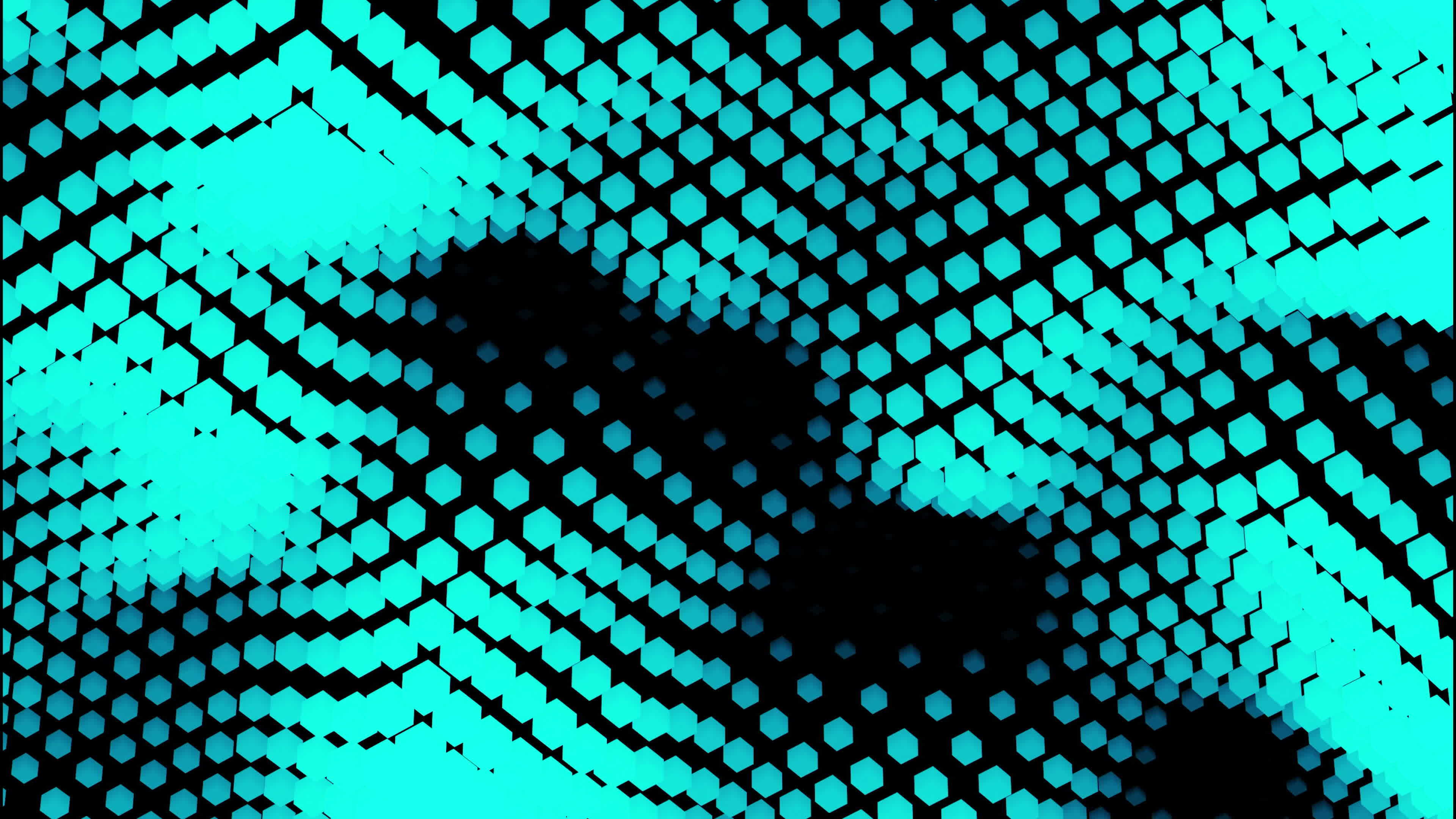 Abstract Shining Neon Waving Surface Creating Background Of Flowing Dots Seamless Loop Design