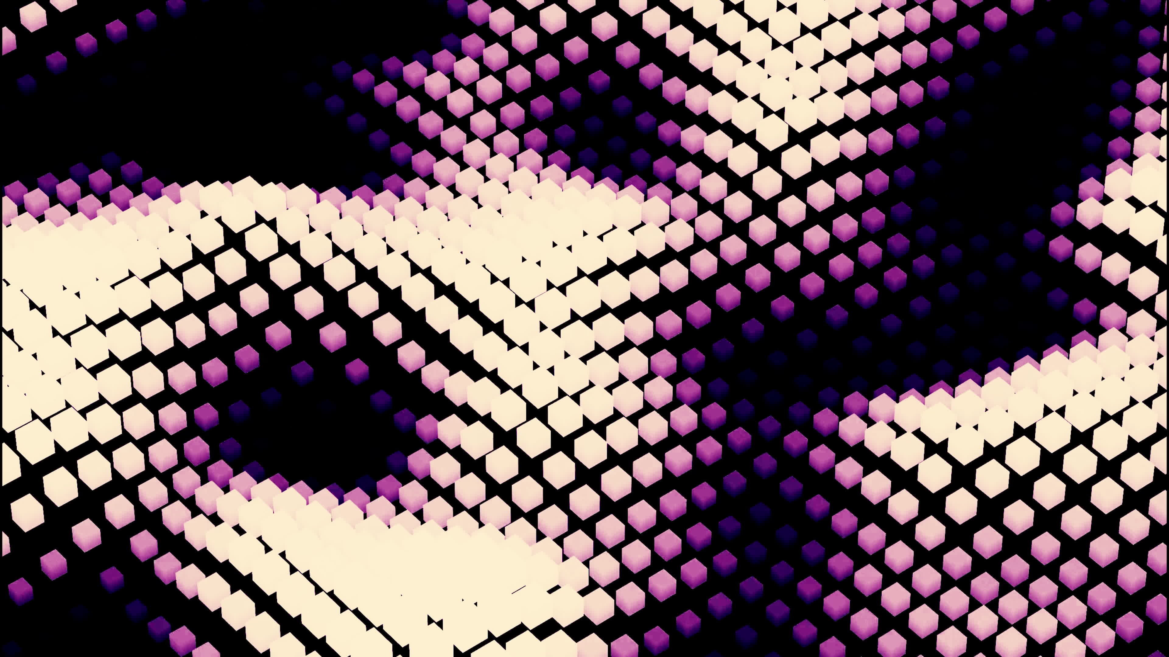 Abstract Shining Neon Waving Surface Creating Background Of Flowing Dots Seamless Loop Design