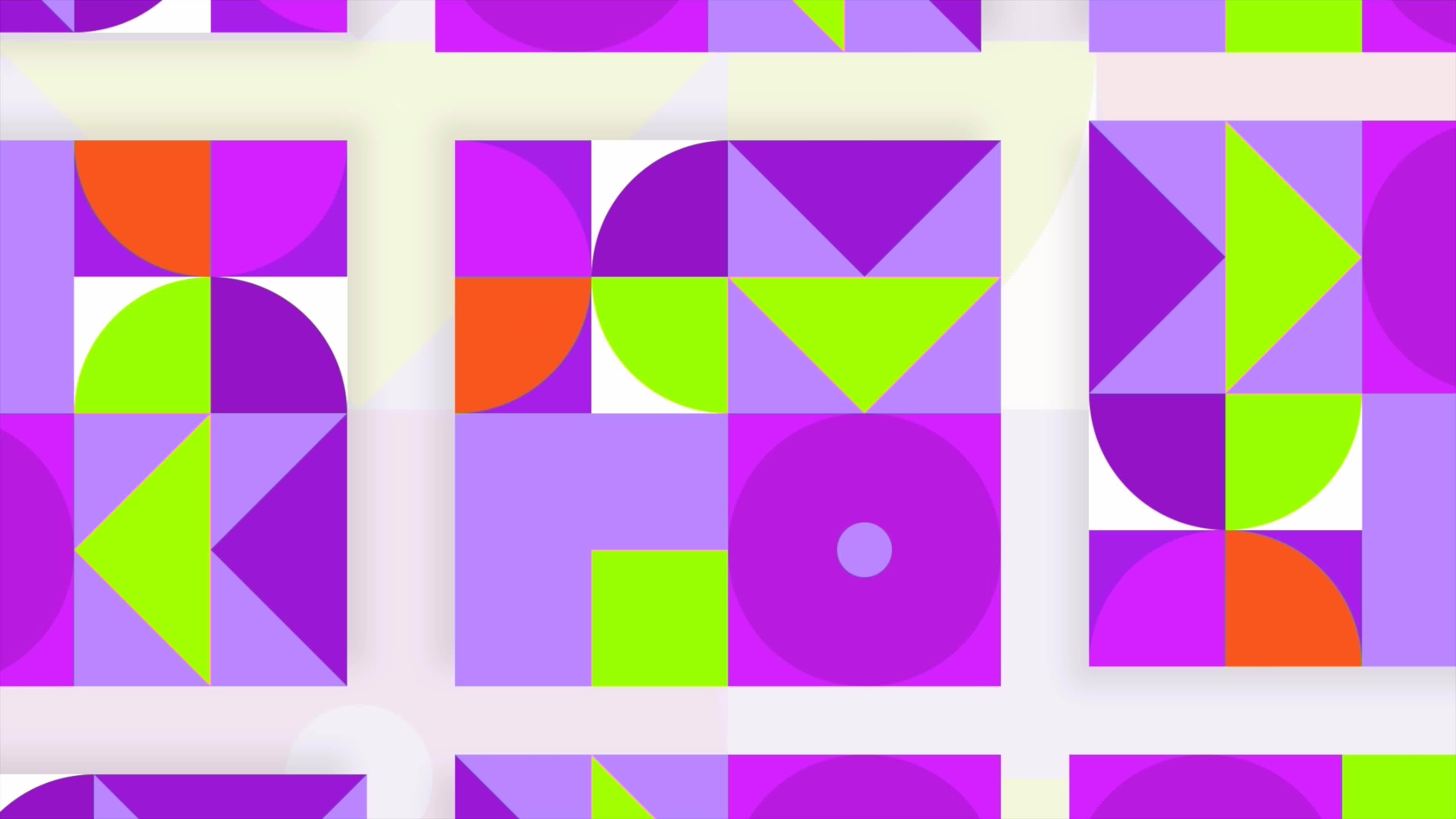 Beautiful bright animation with geometric shapes. Motion. Moving ...