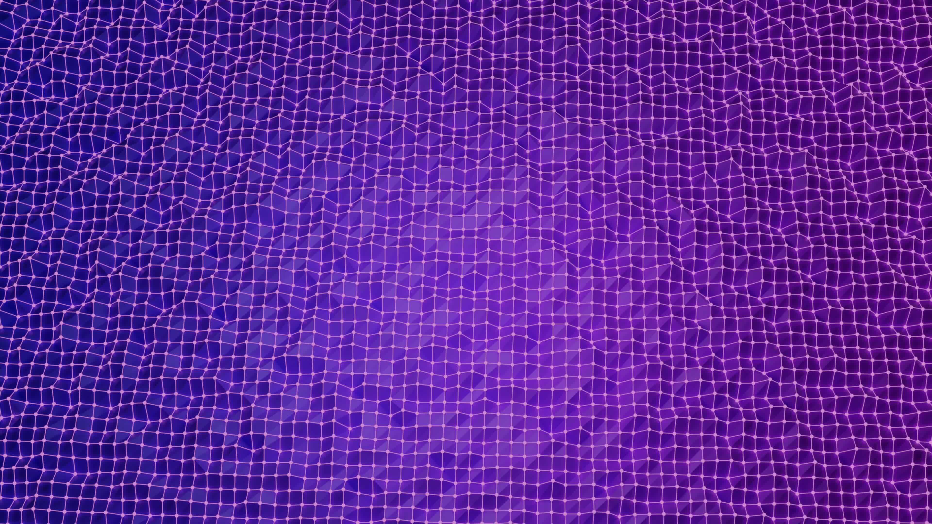 Abstract Flowing Smooth Plexus Fractal Waves Background Of Purple Color