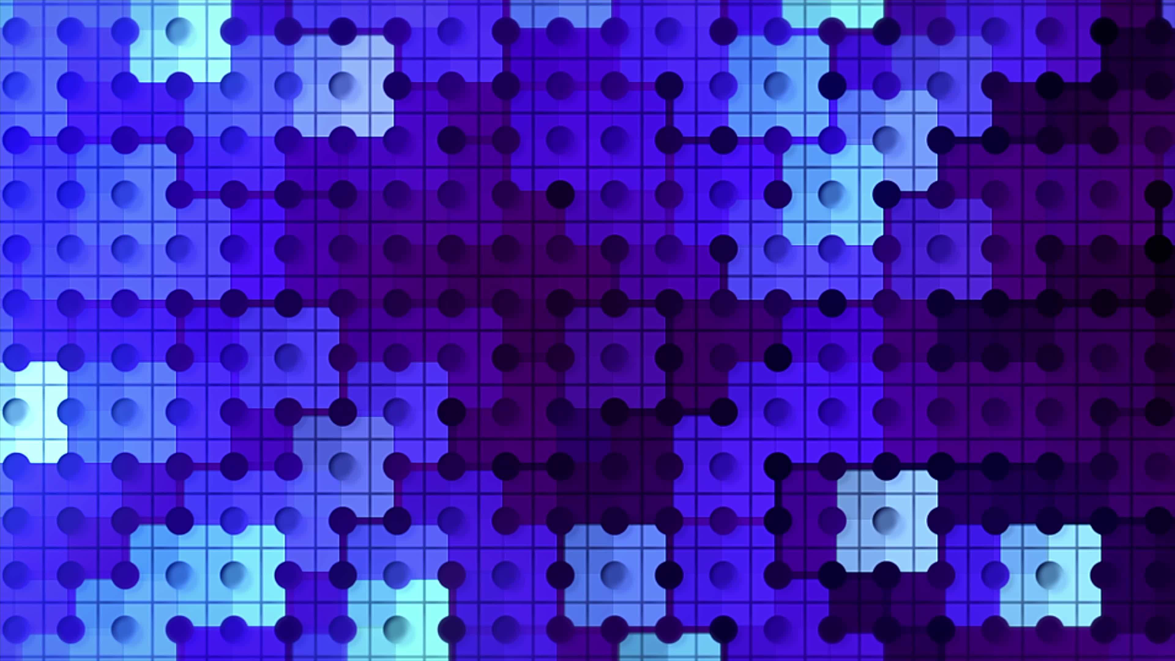 Abstract blinking puzzle tiles background trying to find a suitable pair. Motion. Blue blinking ...