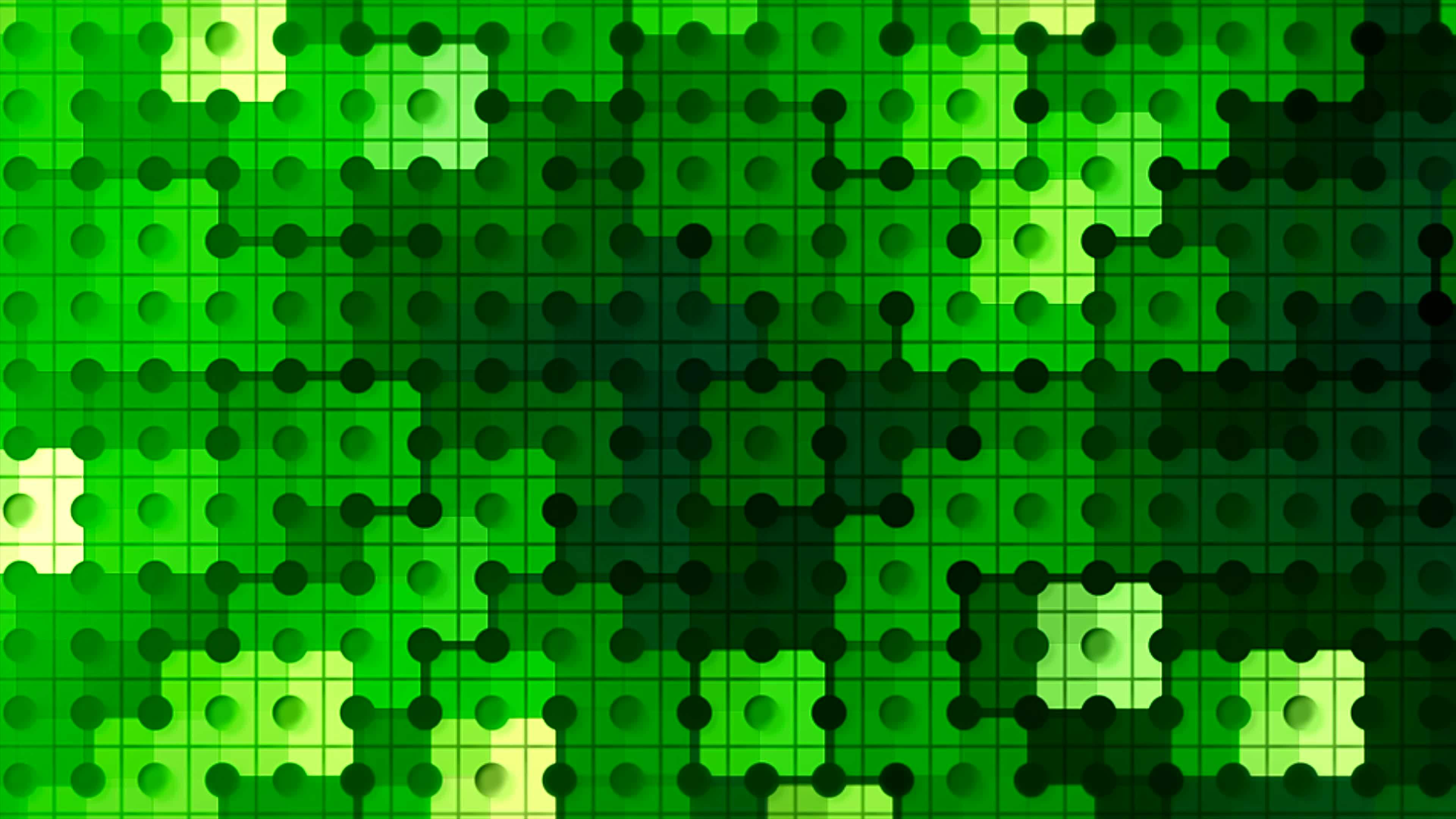 Abstract Blinking Puzzle Tiles Background Trying To Find A Suitable Pair Motion Green Blinking