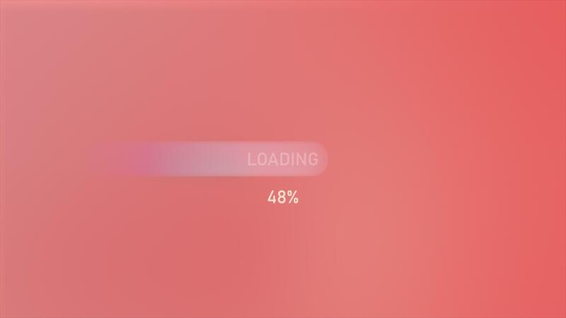 Background with moving loading line and percentages. Motion. Beautiful ...