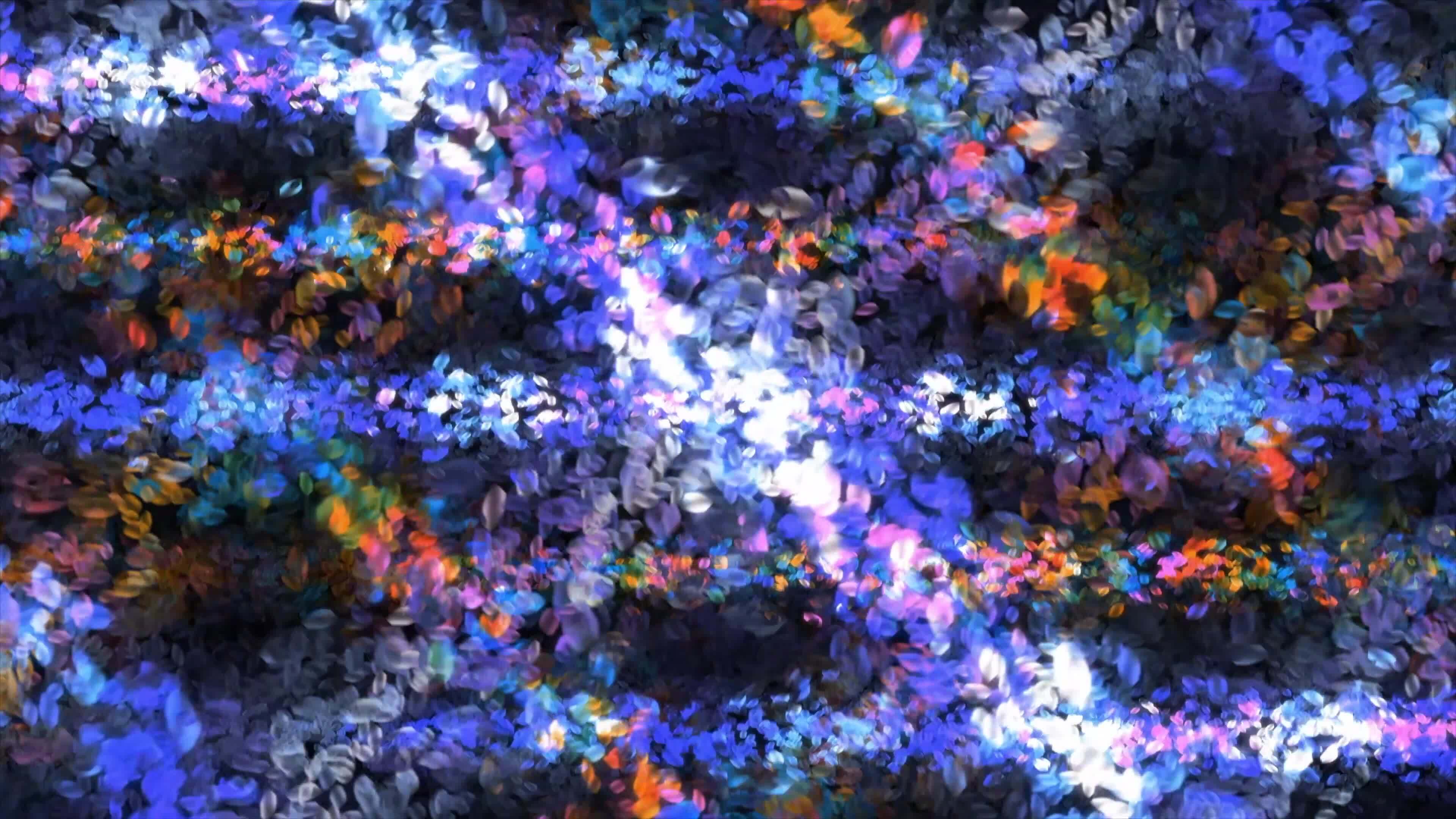 Crossed Streams Of Light And Energy Streams Of Orange And Purple Colors On A Black Background