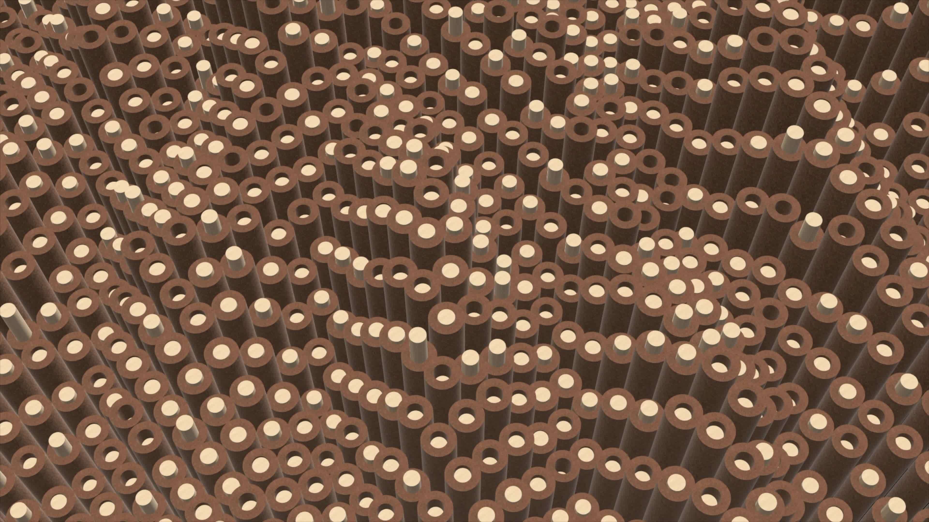 Background Of Animated Tubes Creating Colorful Wavy Texture Seamless Loop Motion Up And Down
