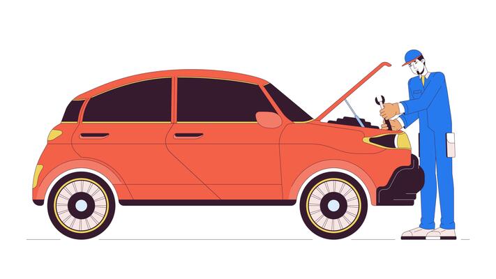 Car Repair Animation Stock Video Footage for Free Download