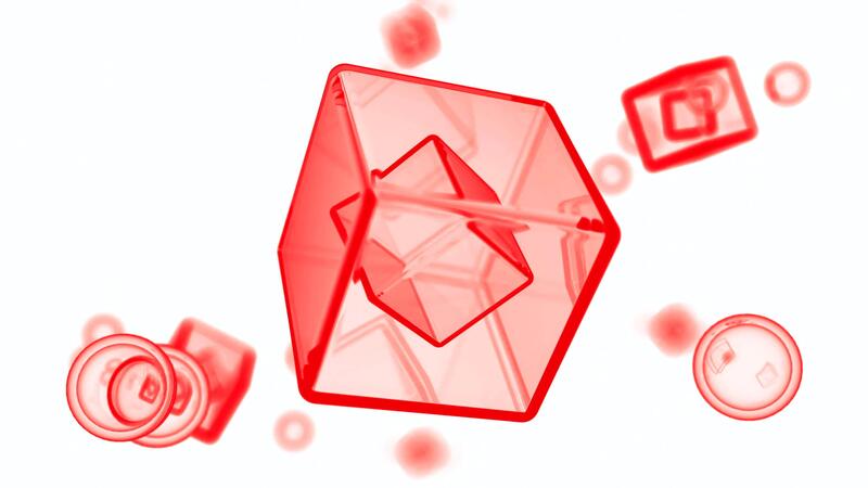 Abstract 3d Animation Colorful Rotating Cube Design Geometric Shapes