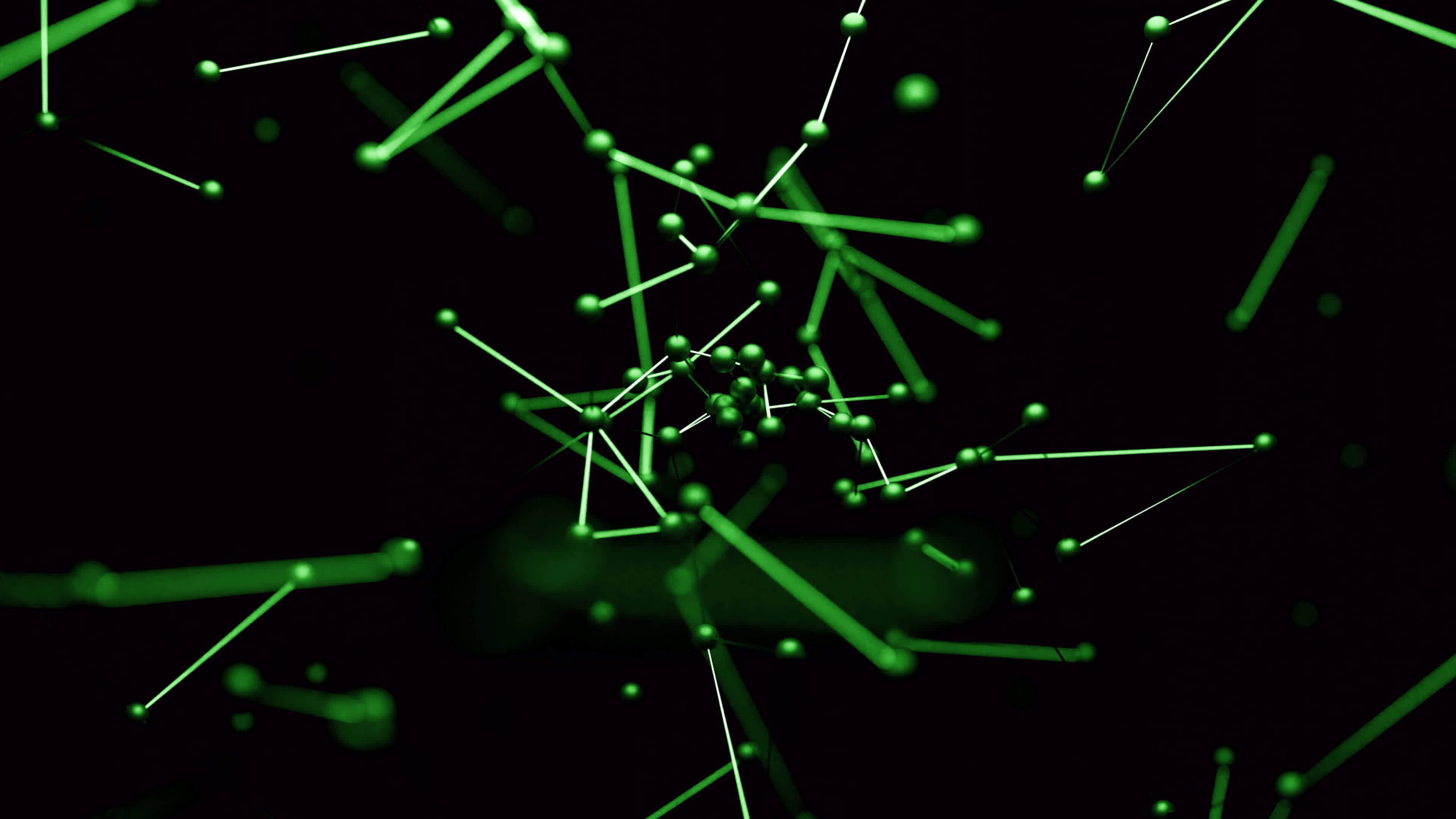 Abstract Digital Connection Moving Dots And Lines Design Technology