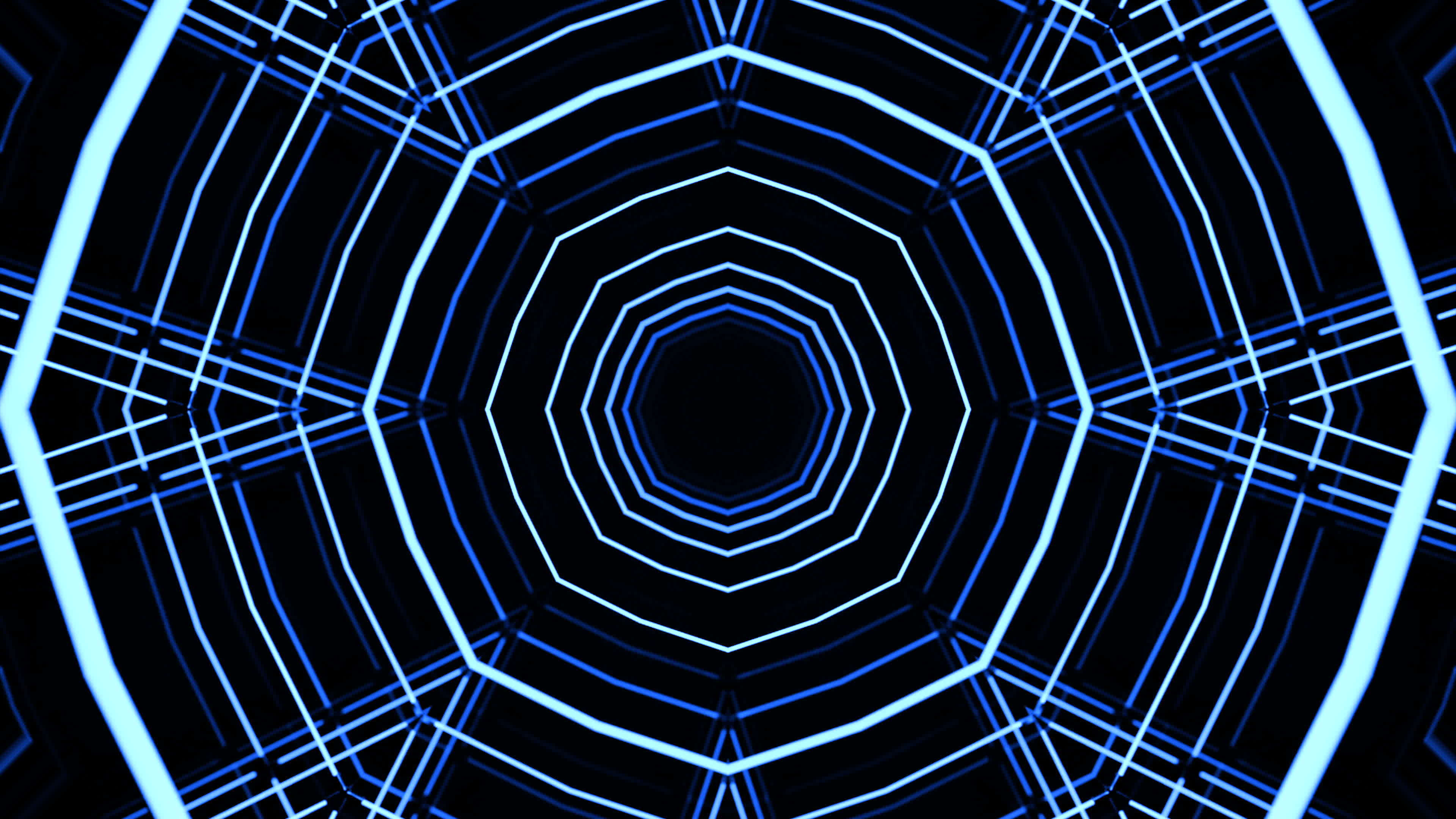 Abstract Pulsating Ornamental Kaleidoscope Design Hypnotic Effect Of Lines Creating