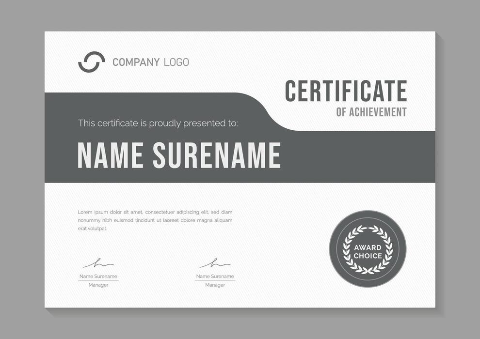 Black And White Certificate Vector Art, Icons, and Graphics for Free ...