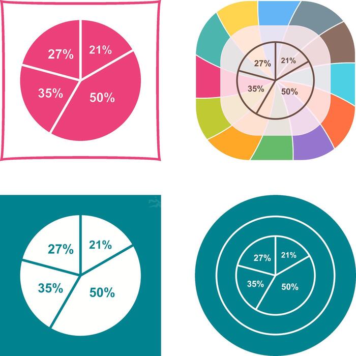 Pie Chart 5 Vector Art, Icons, and Graphics for Free Download