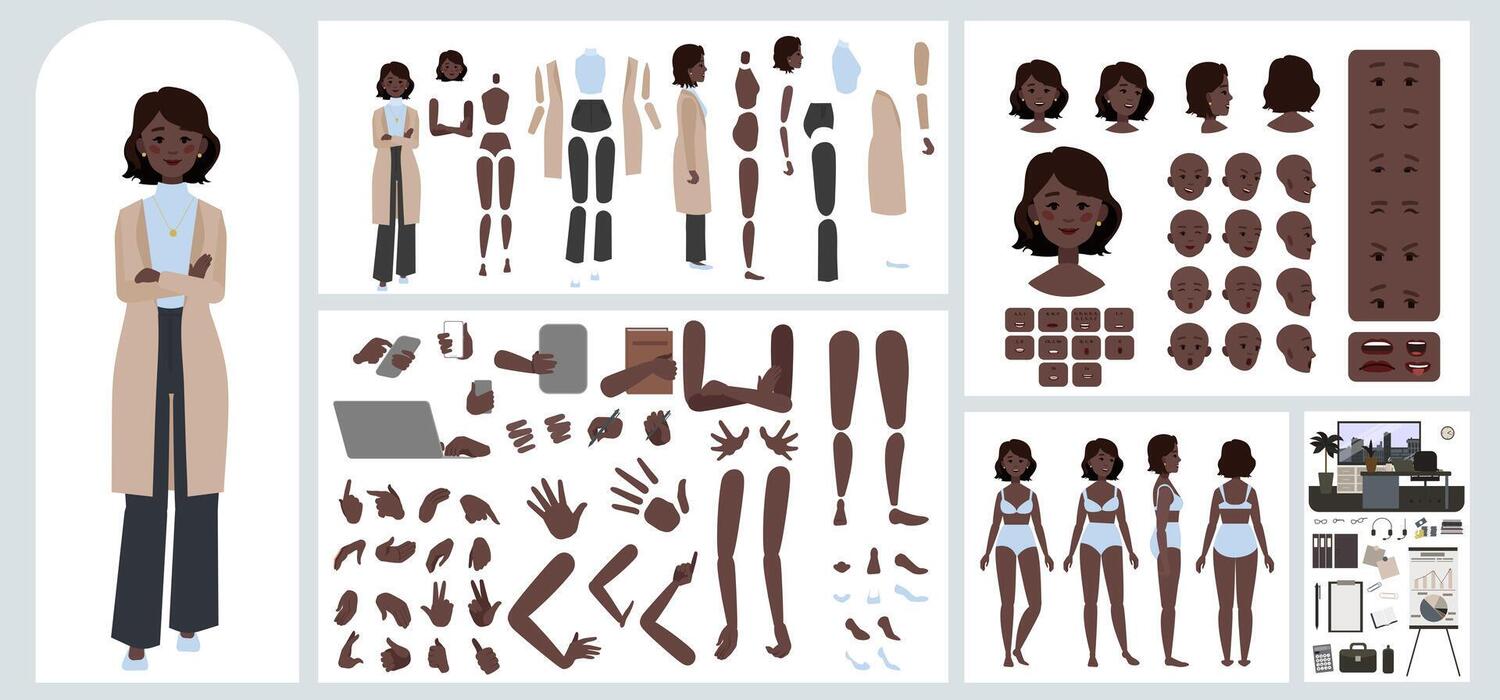 Character Model Sheet Vector Art, Icons, and Graphics for Free Download