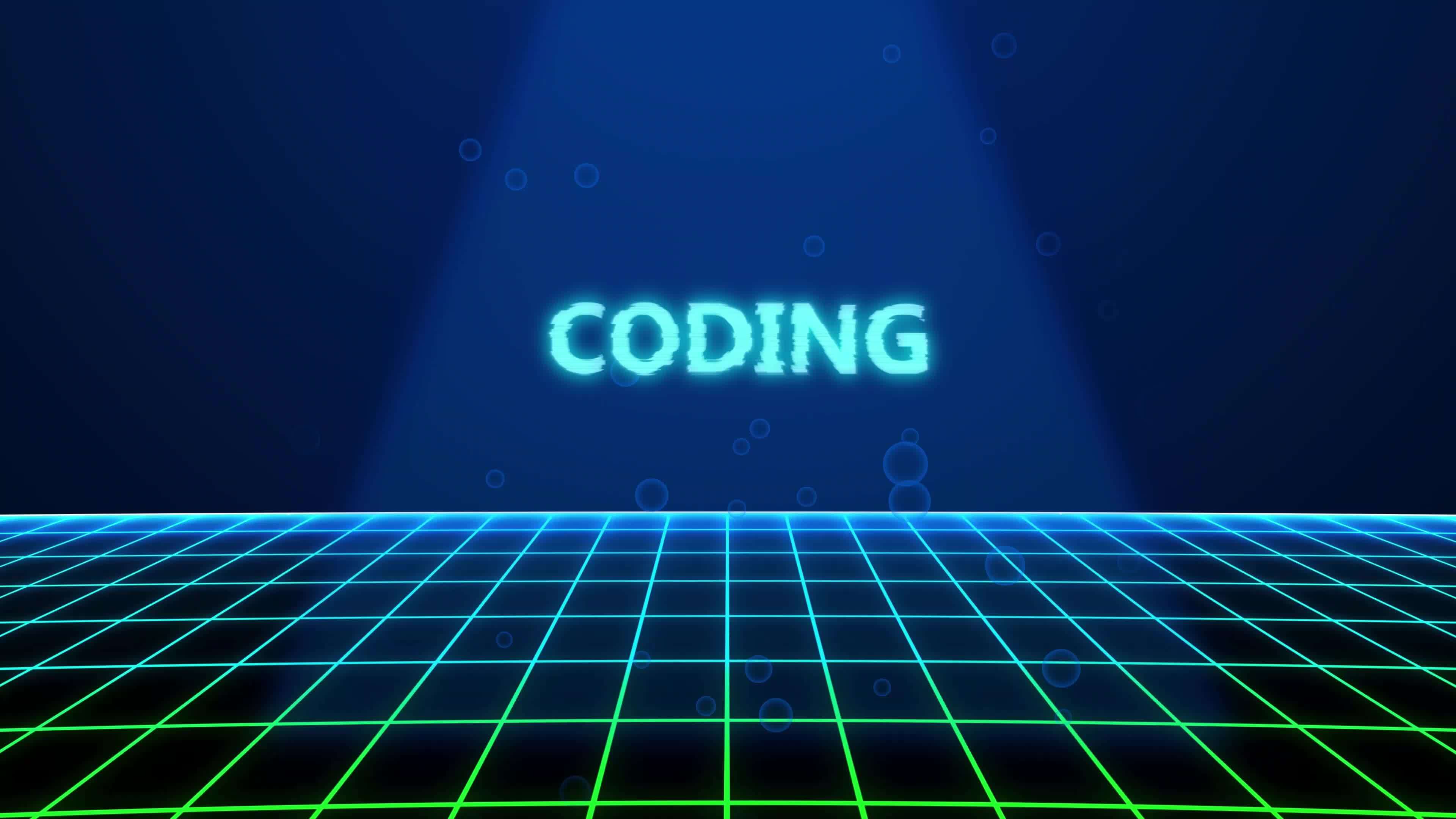 CODING HOLOGRAPHIC TITLE WITH DIGITAL BACKGROUND 44426877 Stock Video ...