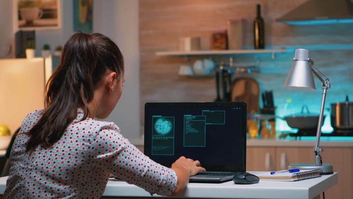 Woman Coding Stock Video Footage for Free Download