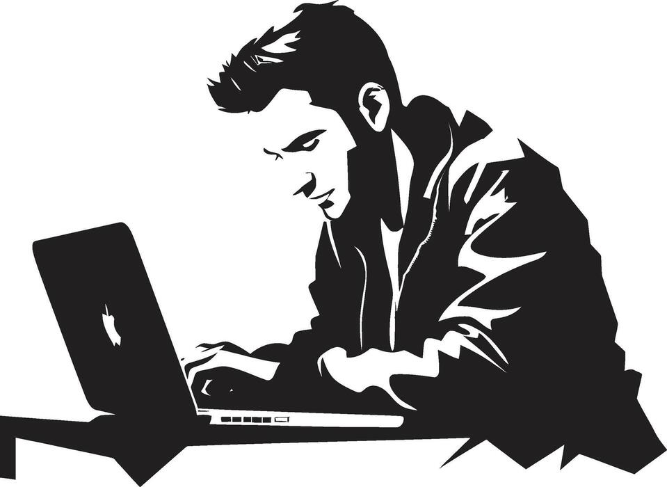 Man With Laptop Vector Art, Icons, and Graphics for Free Download