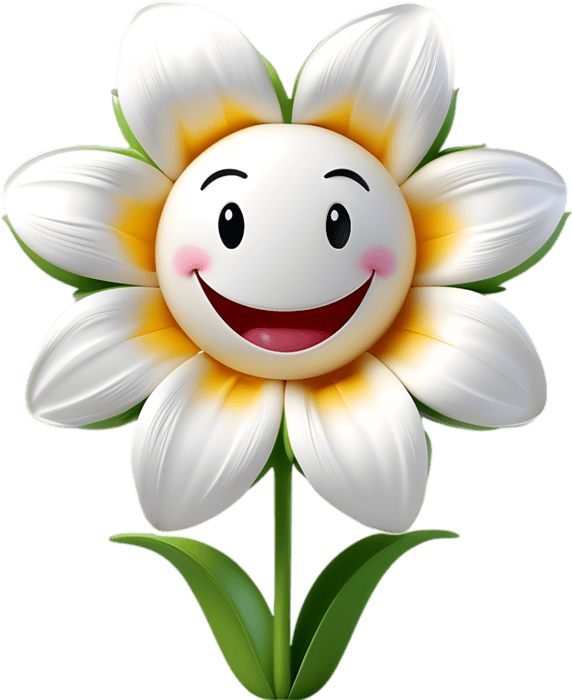 Smiley Flower PNGs for Free Download