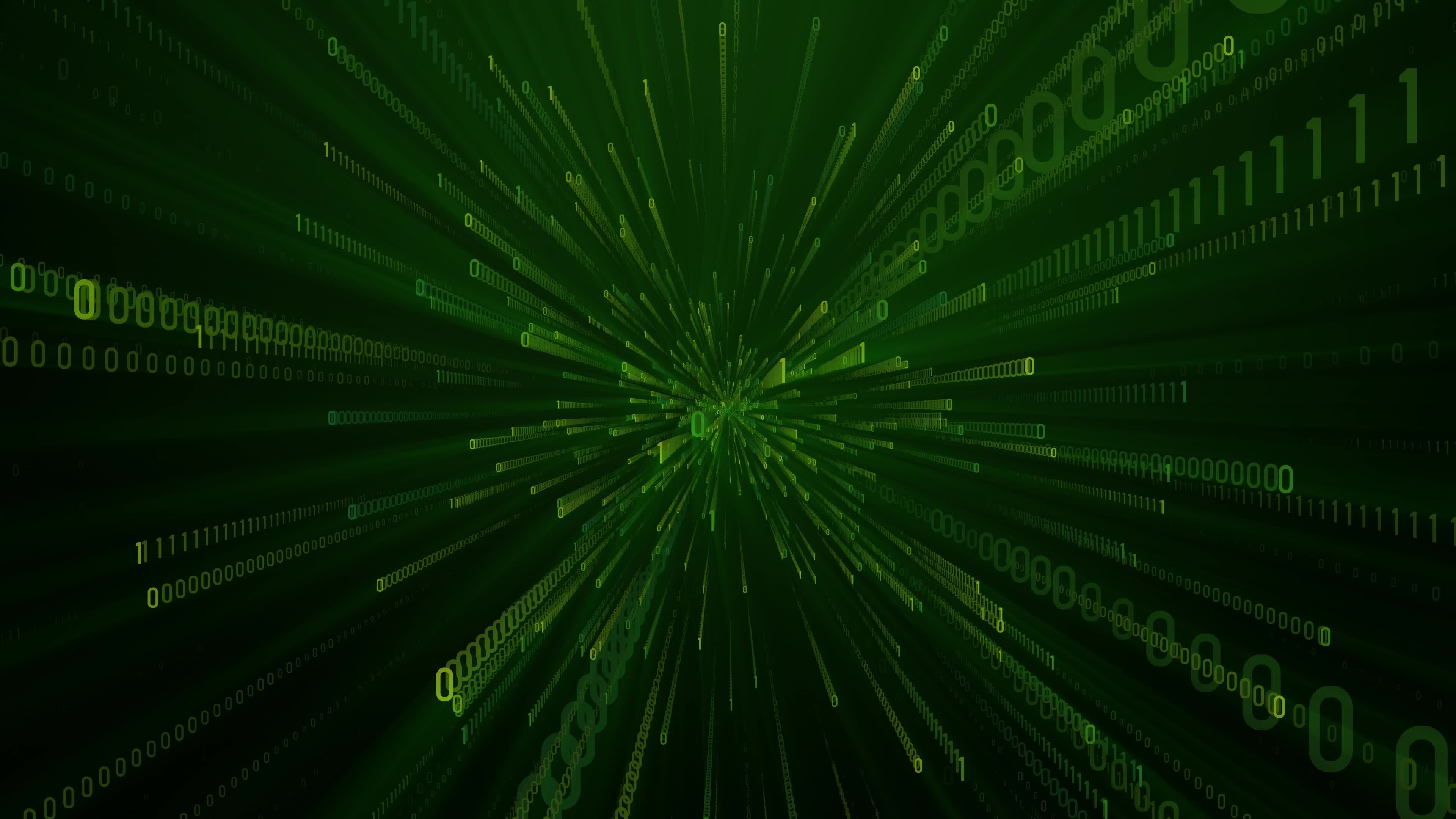 Looping Background With Moving Binary Code In The Matrix Style 4k 60 2367