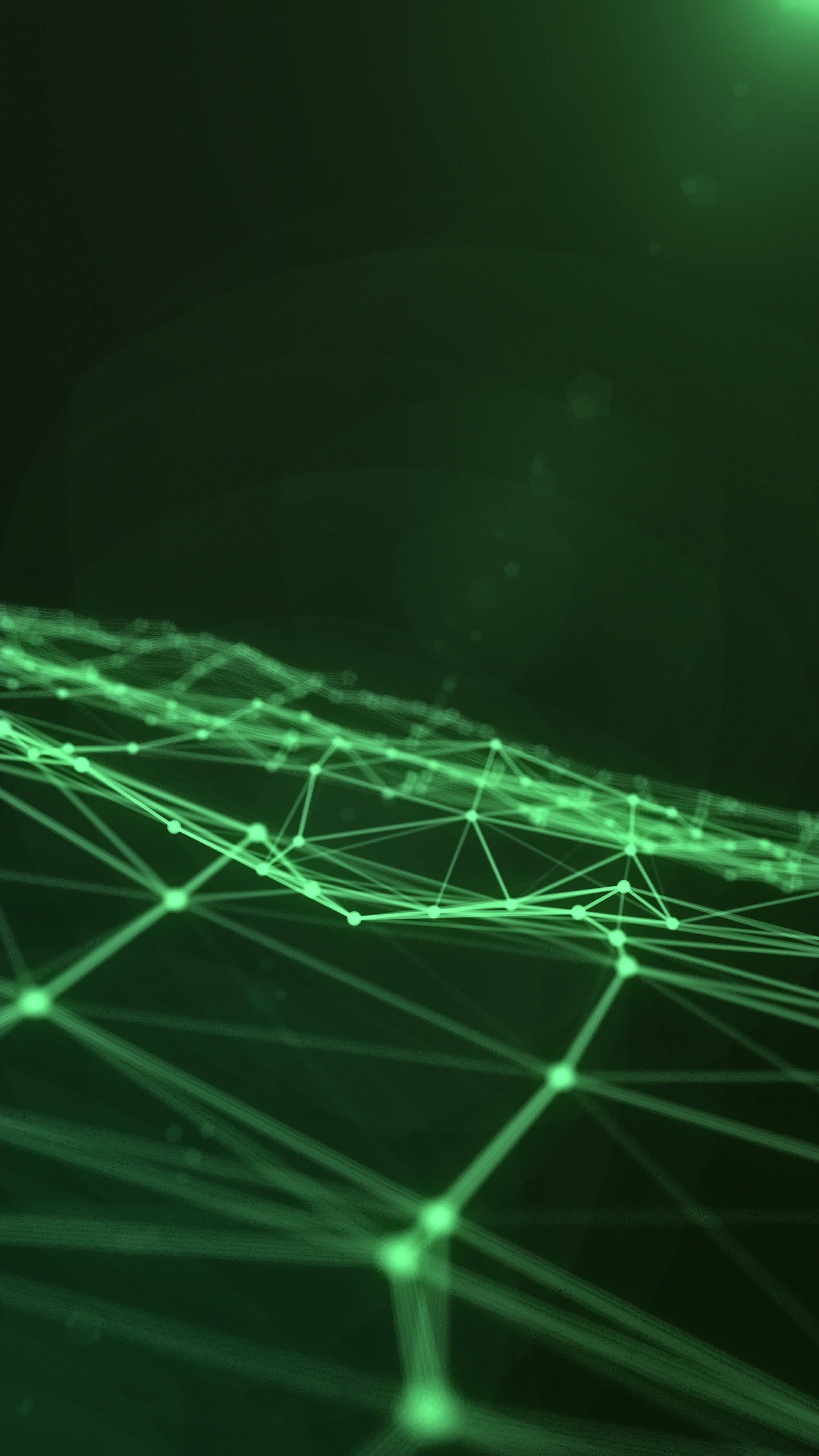 Portrait green plexus spinning space particle form, futuristic neon graphic Background, 3D ...