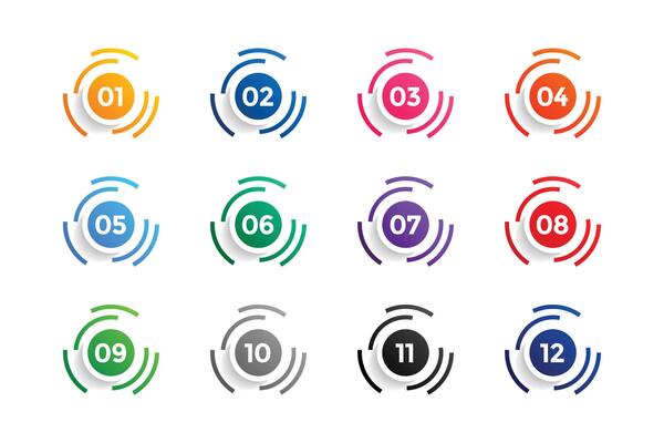 Circled Numbers Vector Art, Icons, and Graphics for Free Download