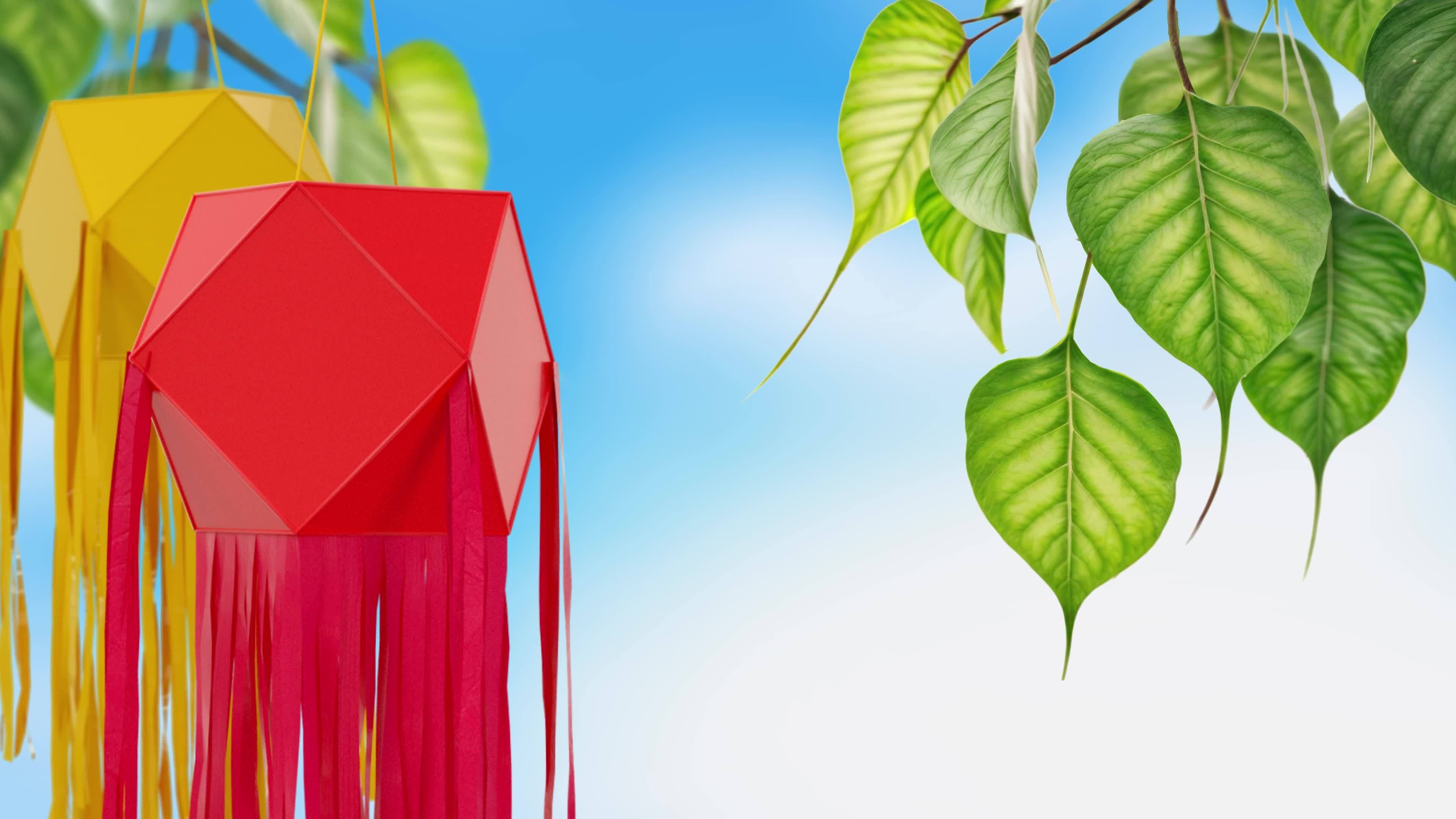 Wesak kudu Sri Lanka buddha for Vesak day Ceylon festival poya day 4k Poson Poya Diwali lantern ...