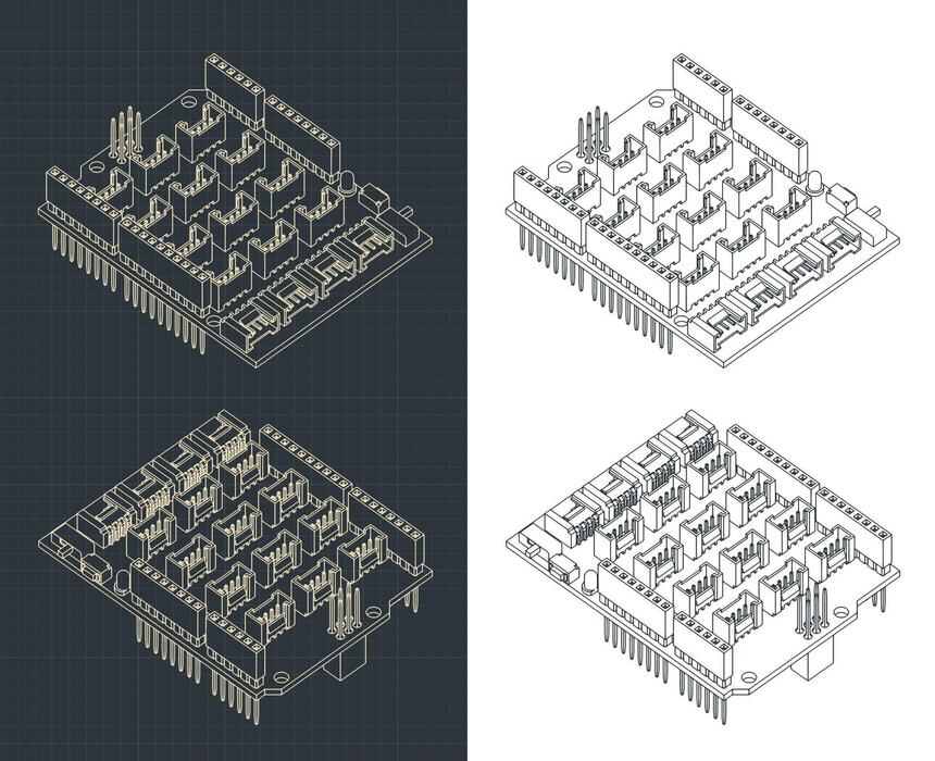 Isometric Circuit Vector Art, Icons, and Graphics for Free Download