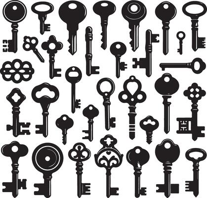 Key Silhouette Vector Art, Icons, and Graphics for Free Download