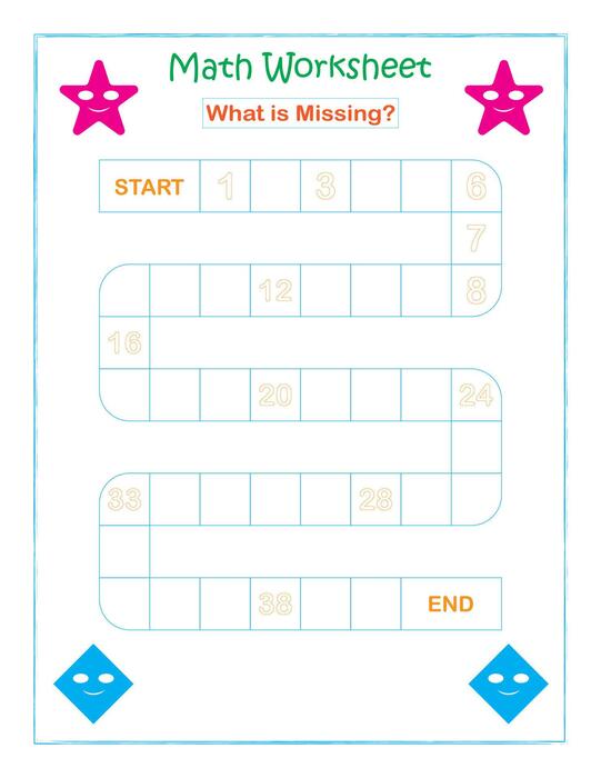 Write The Missing Number Vector Art, Icons, and Graphics for Free Download