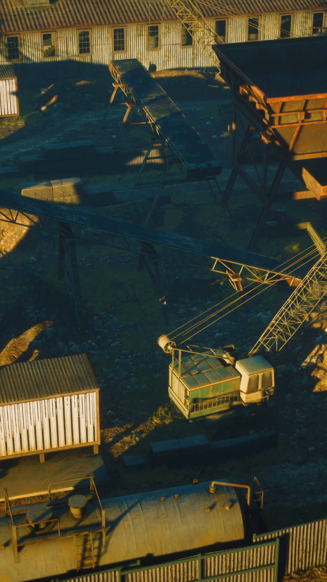 Aerial view of old abandoned mine 44602142 Stock Video at Vecteezy
