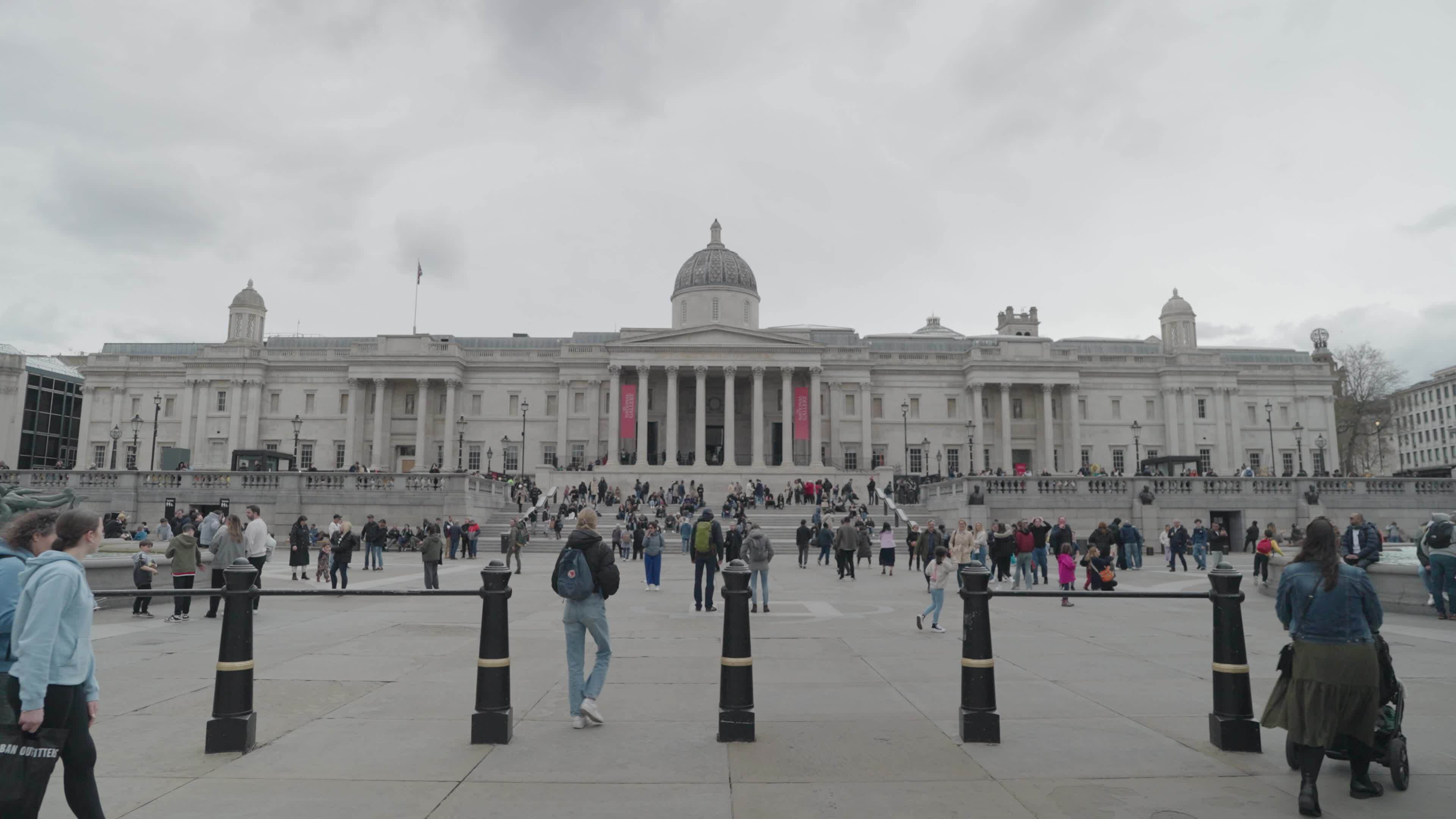 London, United Kingdom - April 2, 2024 - Trafalgar Square, The National ...