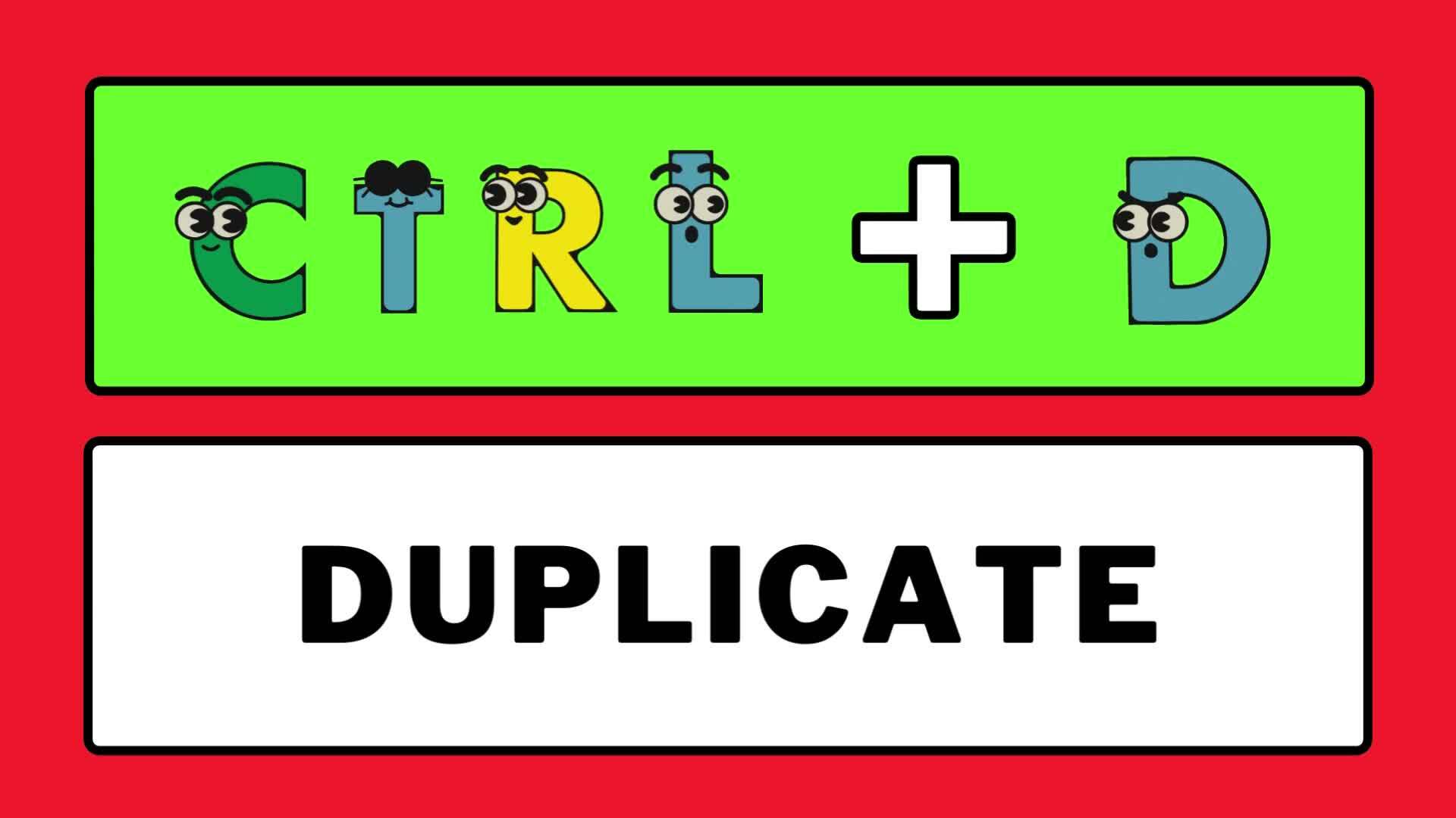 Cartoon Alphabets Computer Keyboard Shortcut Key Speeds Up The Work Of The Text Sortcut