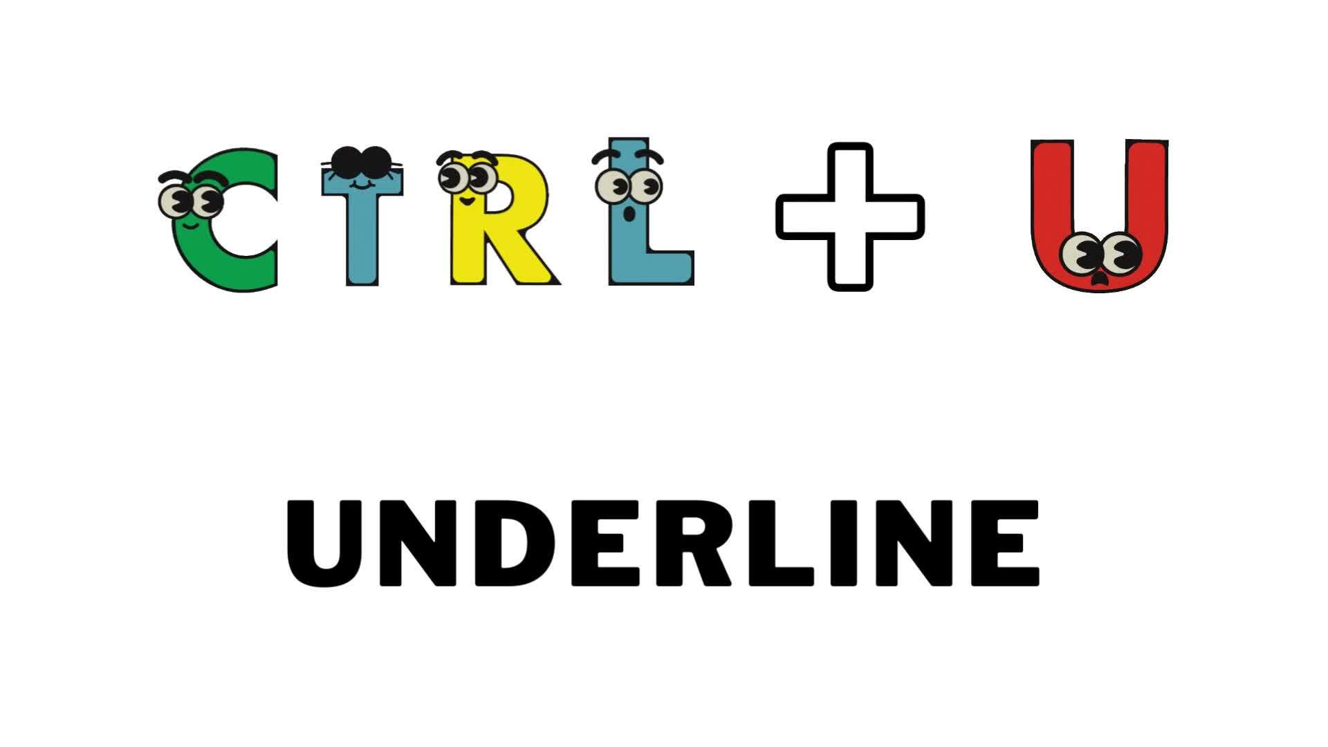 Computer Shuttcute Key Cartoon Alphabets Speeds Up The Work Of The Text Sortcut Animation