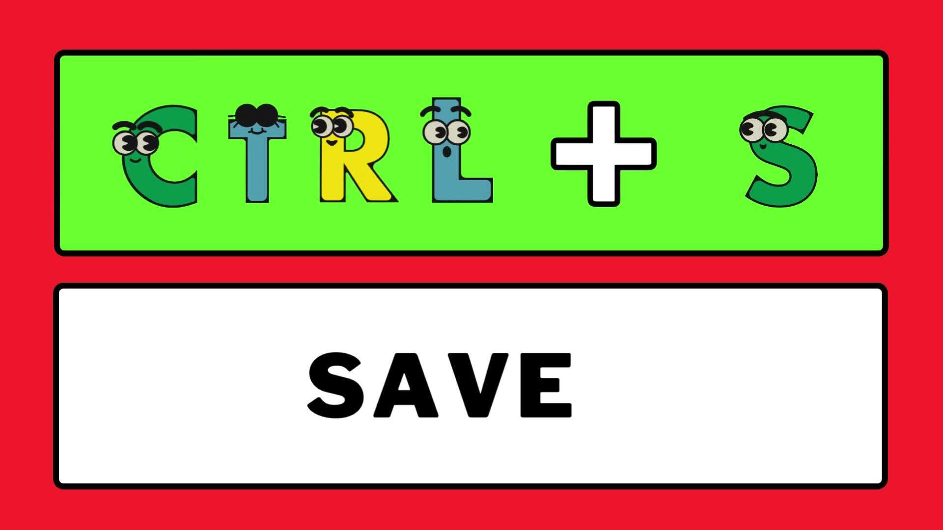 Cartoon Alphabets Computer Keyboard Shortcut Key Speeds Up The Work Of The Text Sortcut