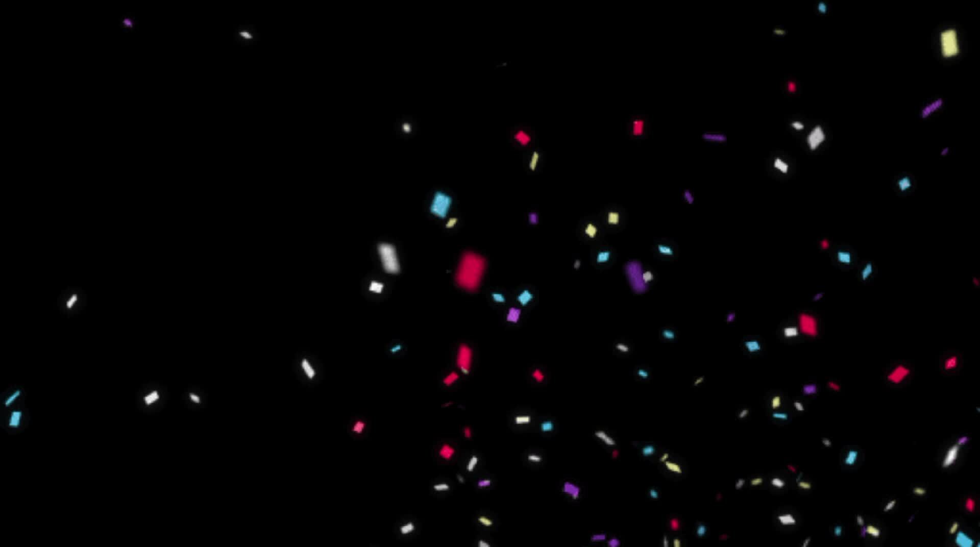 On Black Background Floating Golden Sparkles Glowing Particles