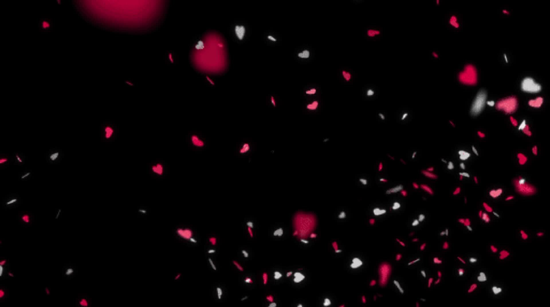 On Black Background Floating Golden Sparkles Glowing Particles