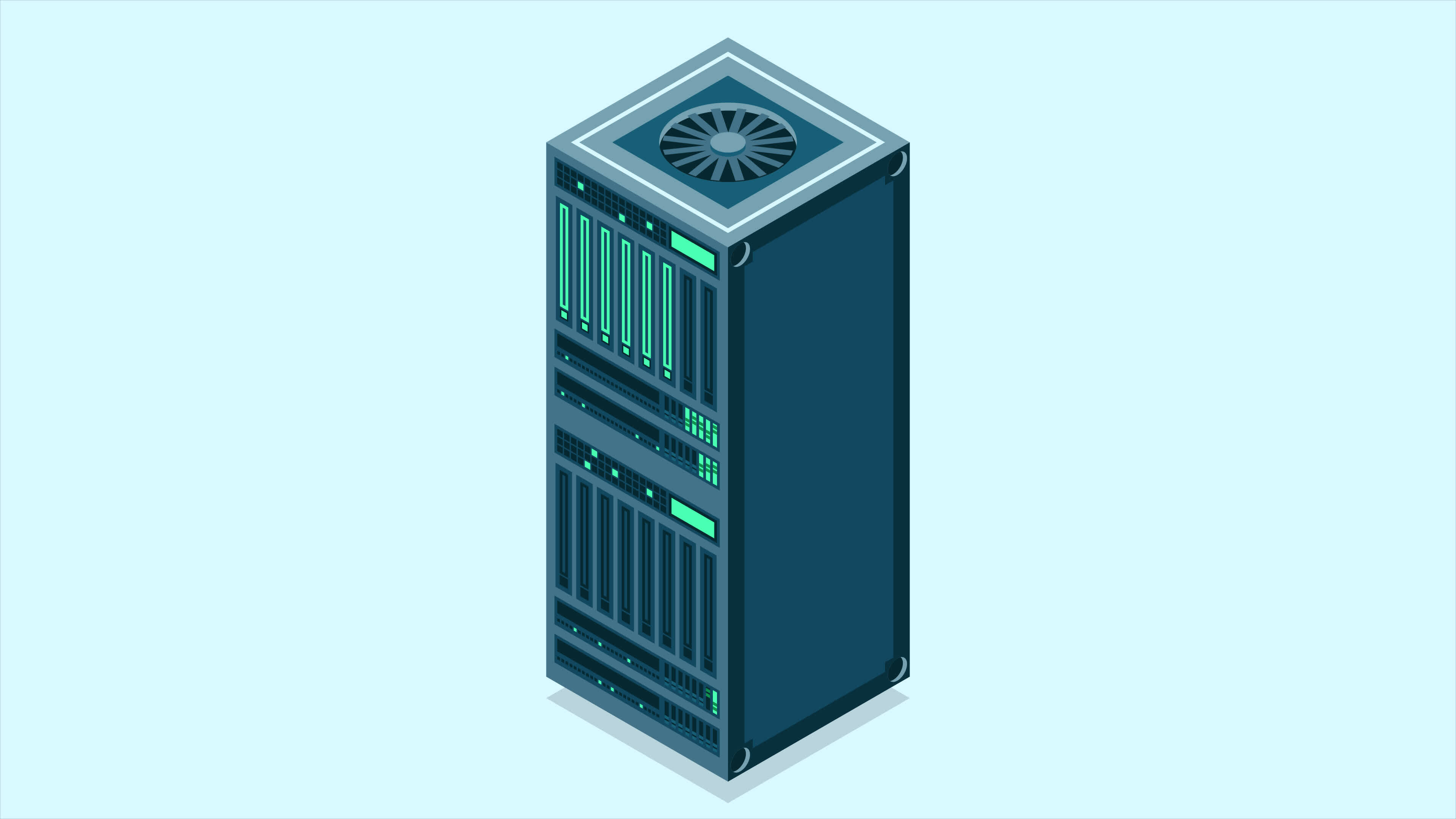Isometric Server Animation Network Server Room 3d Computer Equipment