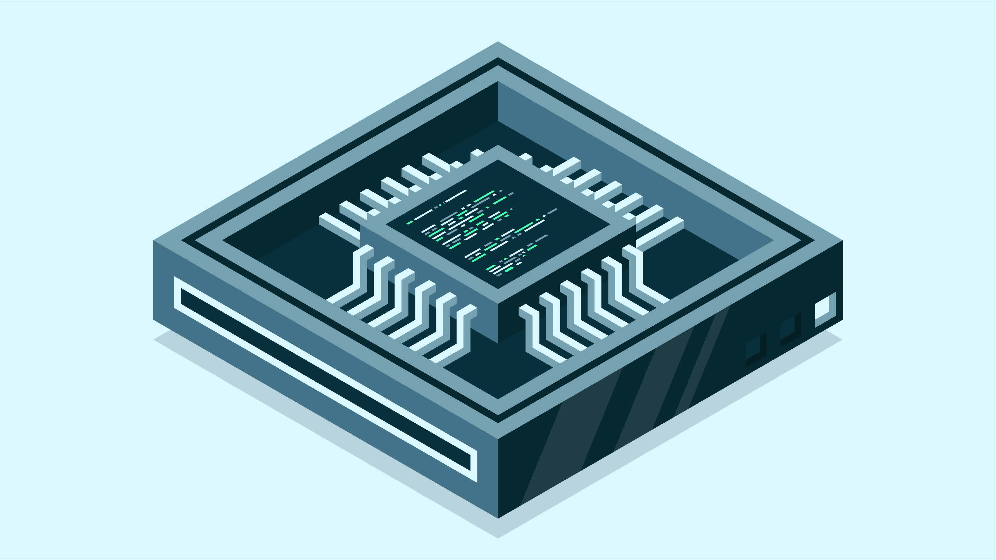 Isometric futuristic server animation. Isometric database or data ...
