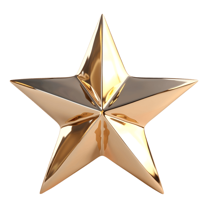 Golden Star 3d PNGs for Free Download