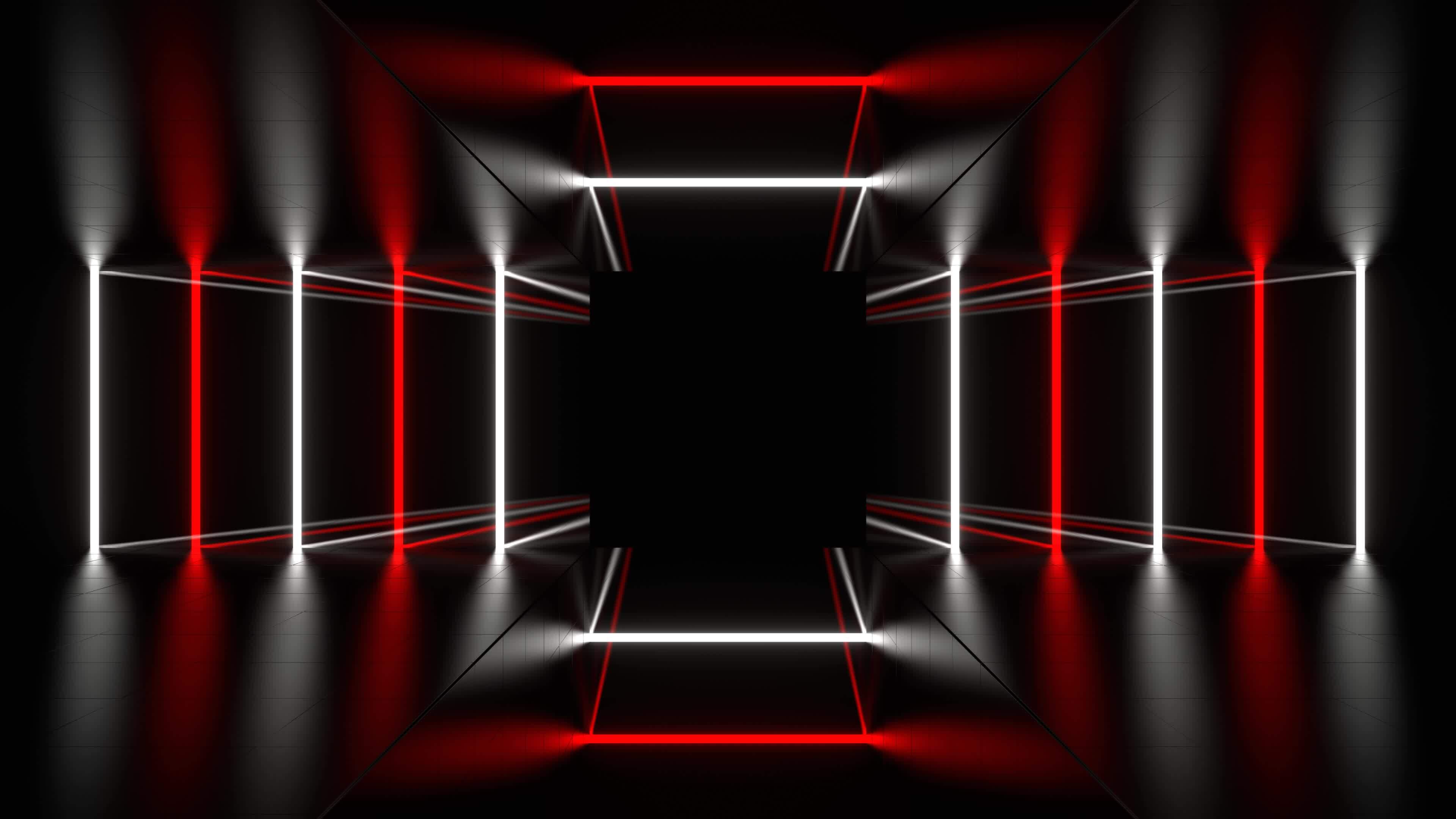 Red and White Lines Move in Different Directions Background VJ Loop in ...