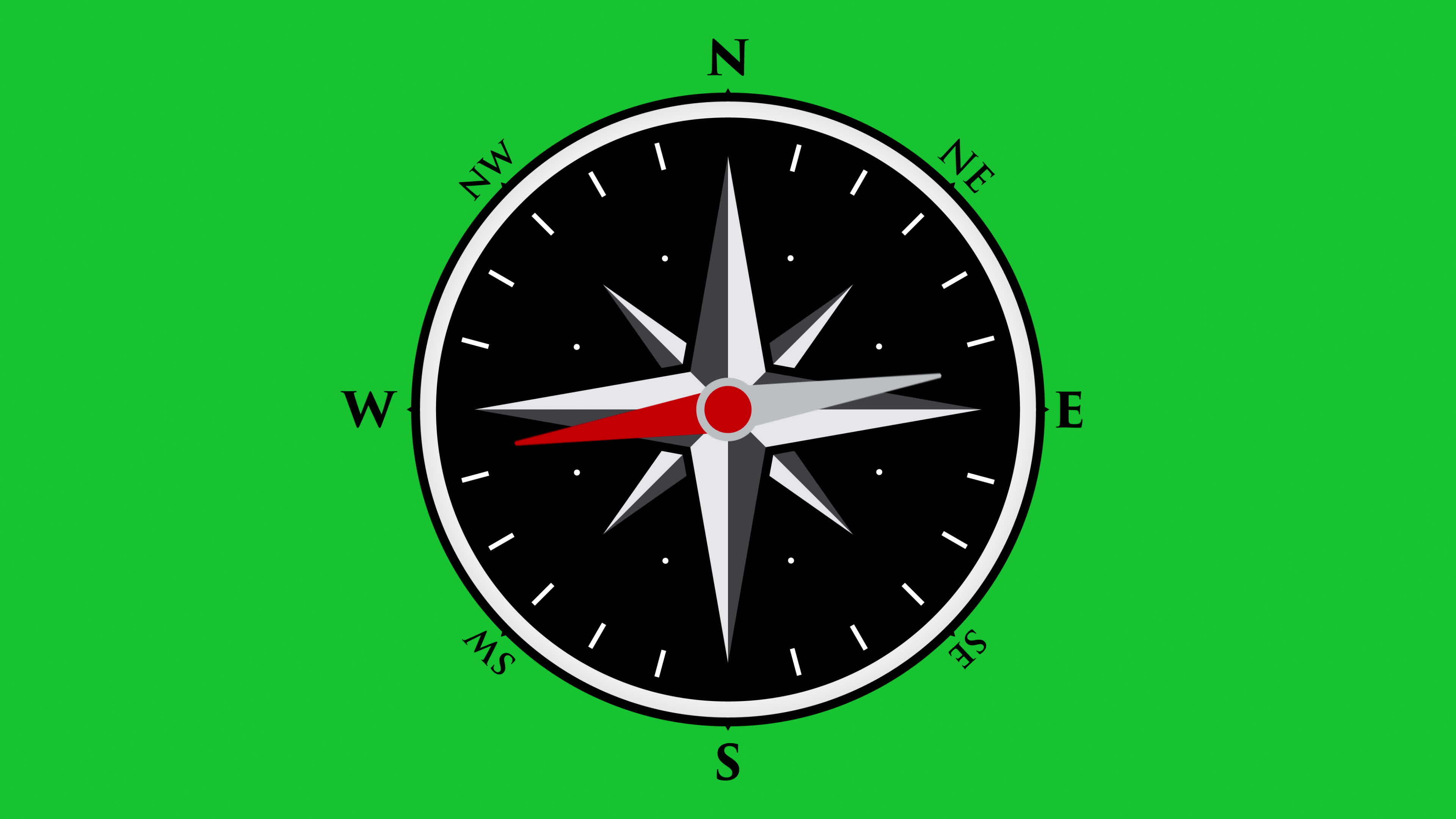 Compass indicator north motion graphics animation green screen 44789824 ...