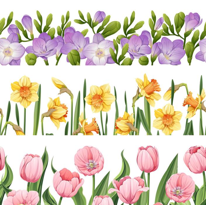 Spring Flowers Vector Art, Icons, and Graphics for Free Download