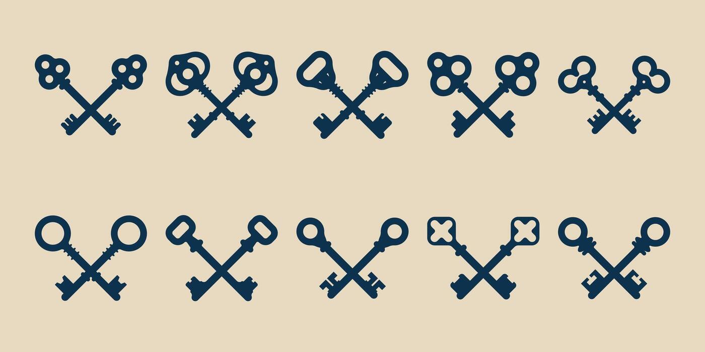 Crossed Keys Vector Art, Icons, and Graphics for Free Download