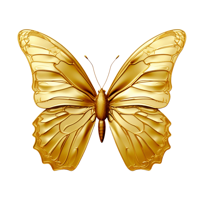 Golden Butterfly PNGs for Free Download