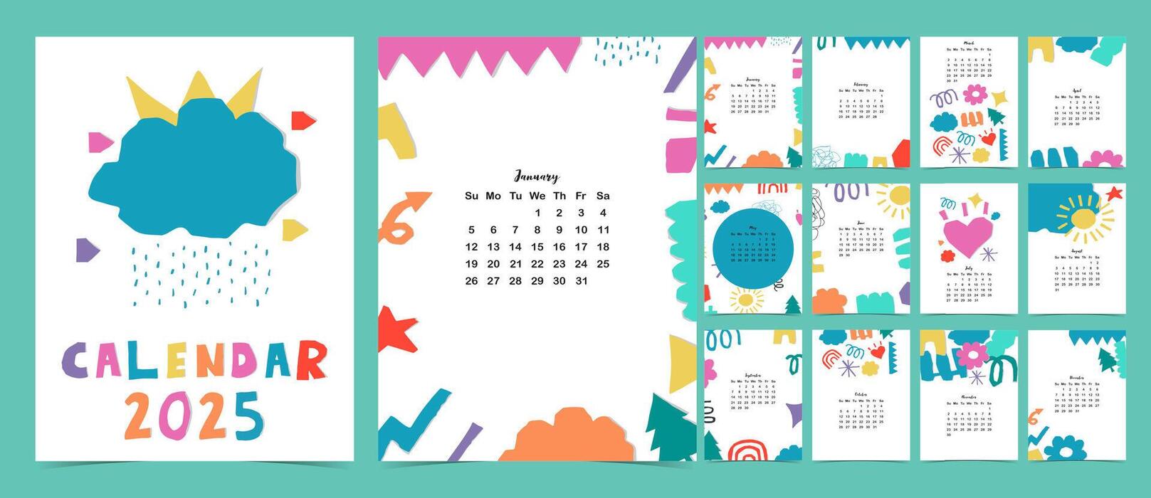 Cute Printable Calendar Vector Art, Icons, and Graphics for Free Download
